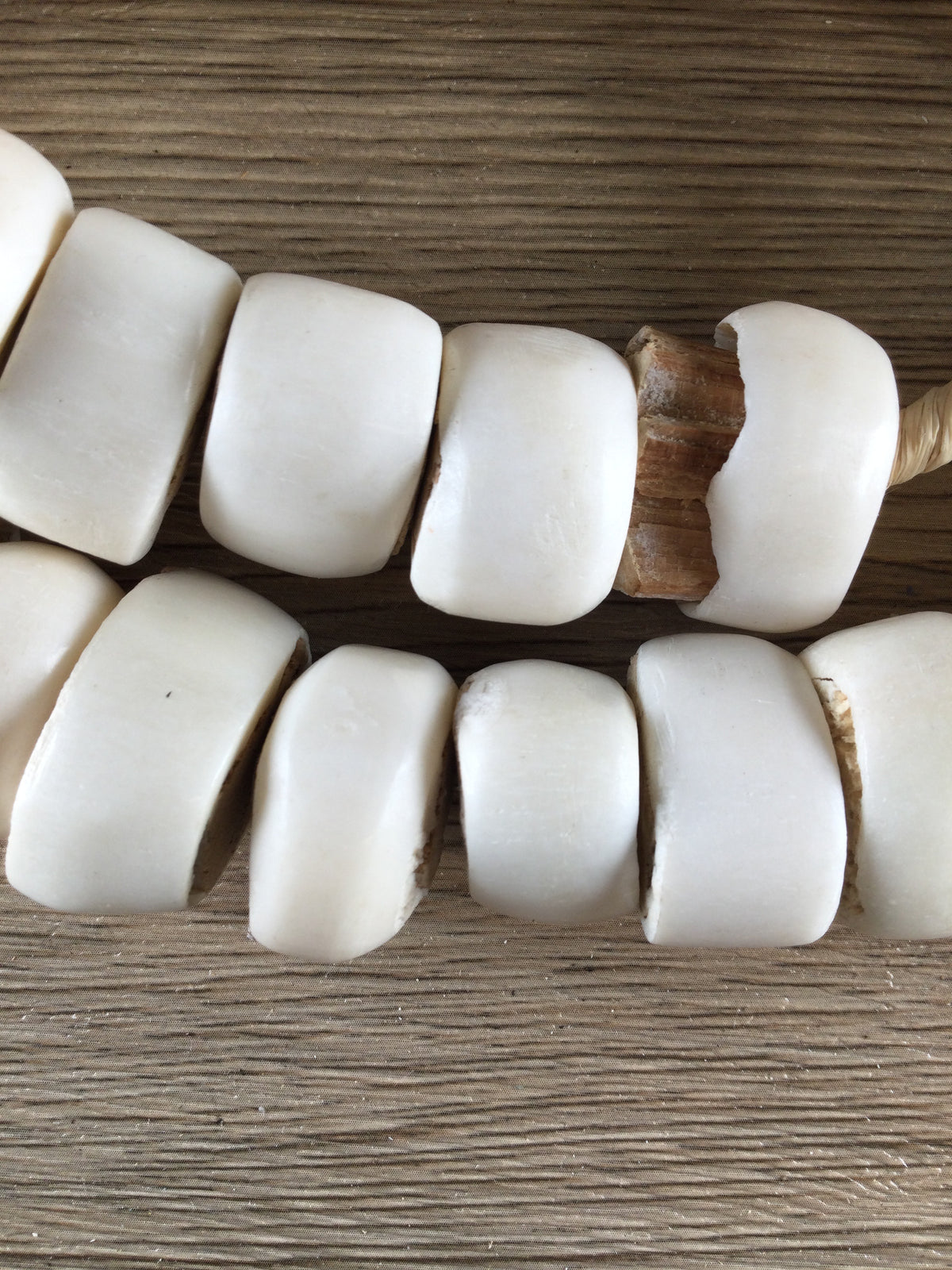 Hidden Gems: Large Kenya White Bone Beads (2 Defective Beads) — The ...