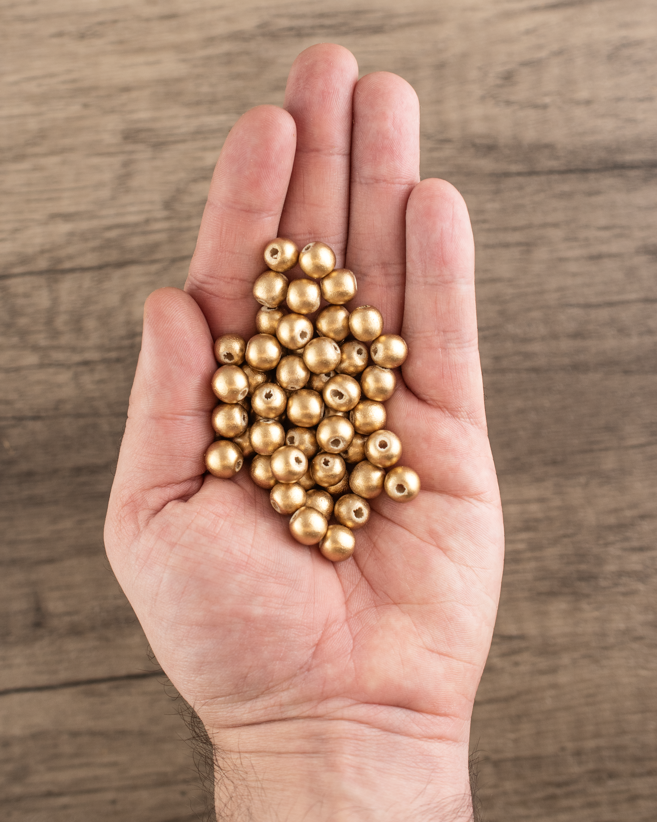 Gold Natural Wood Beads (6mm) — The Bead Chest