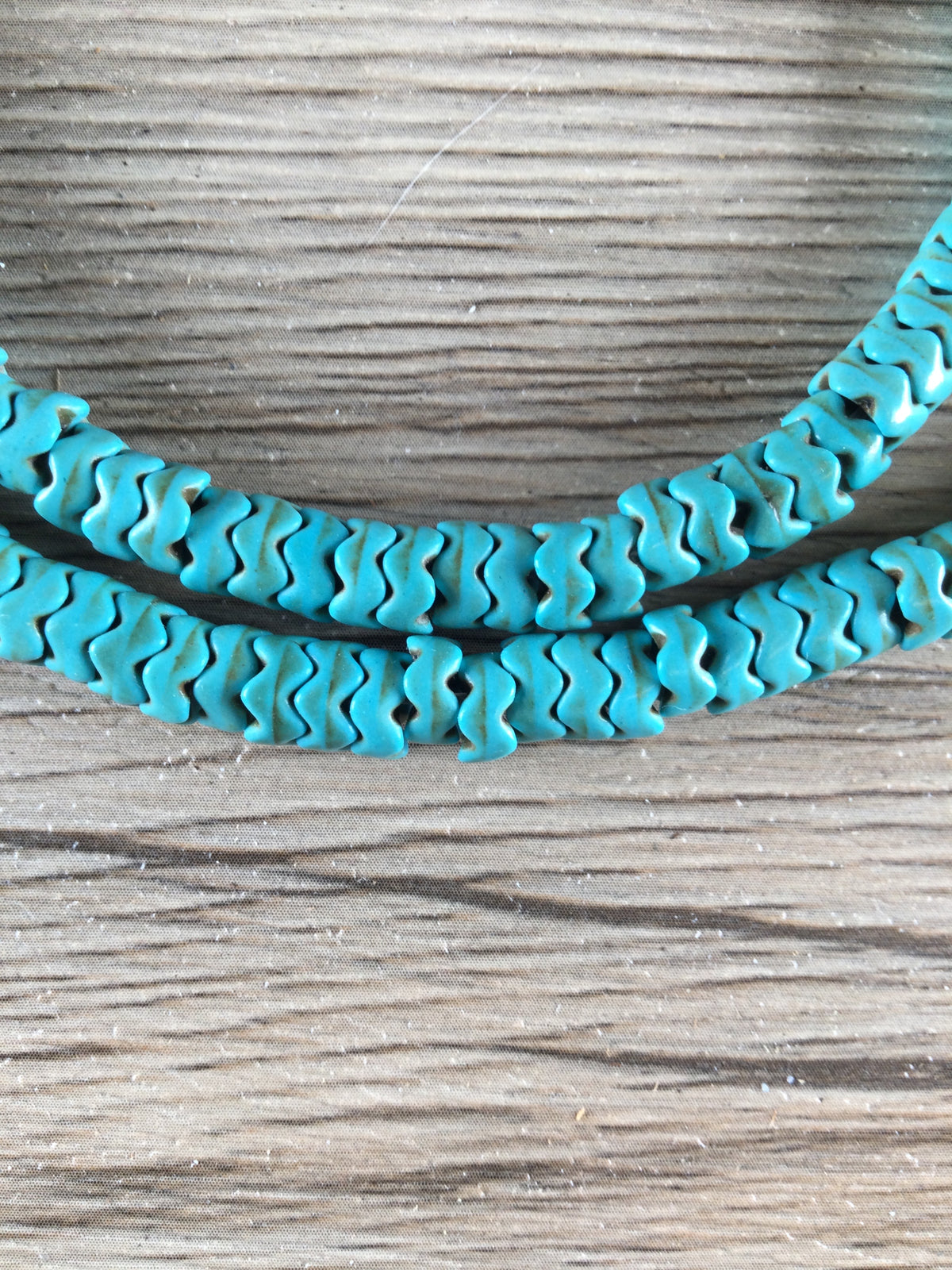Hidden Gems: Blue Magnesite Interlocking Snake Beads — The Bead Chest