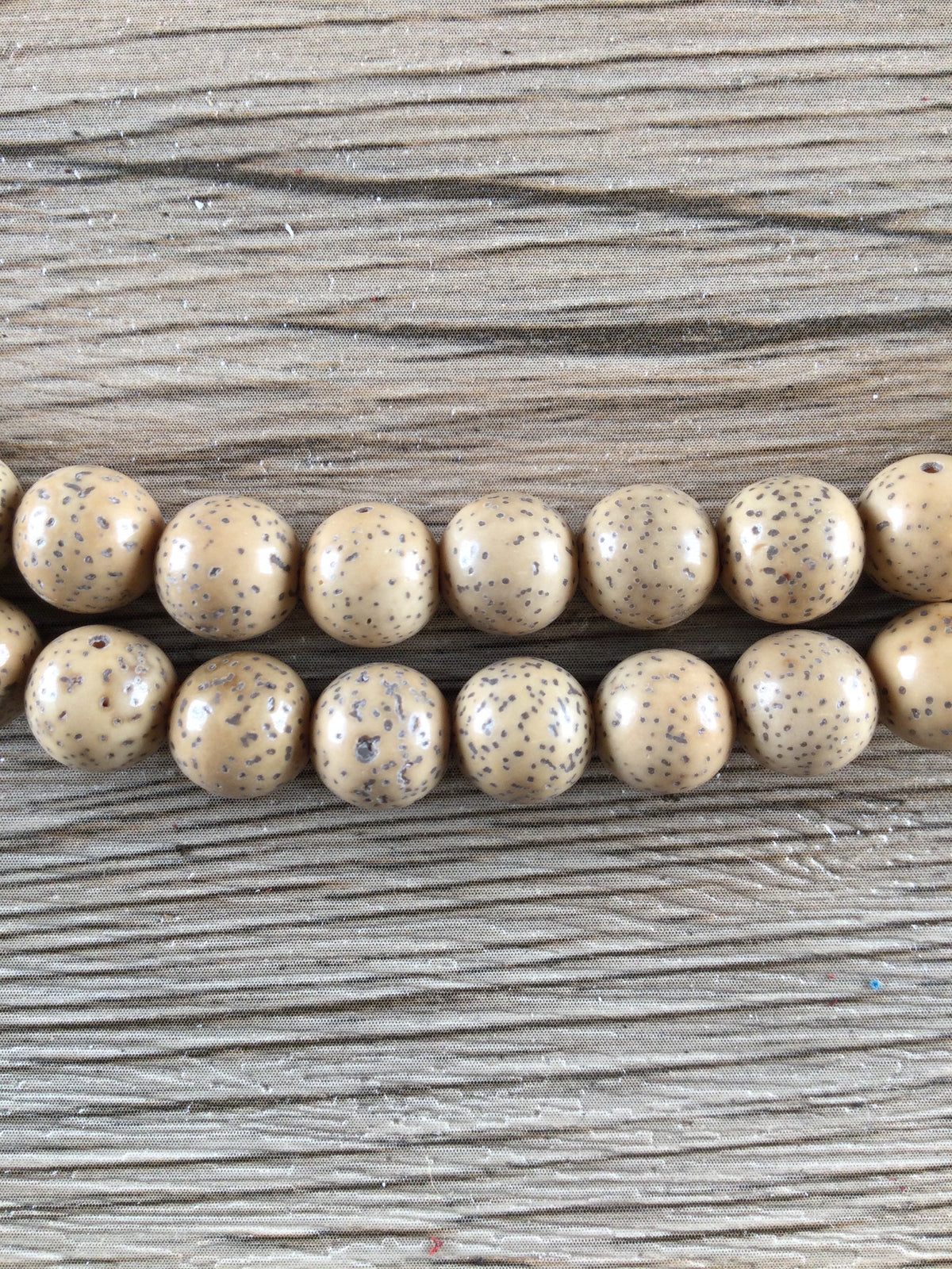 Hidden Gems: Round Beige Nepal Lotus Beads — The Bead Chest