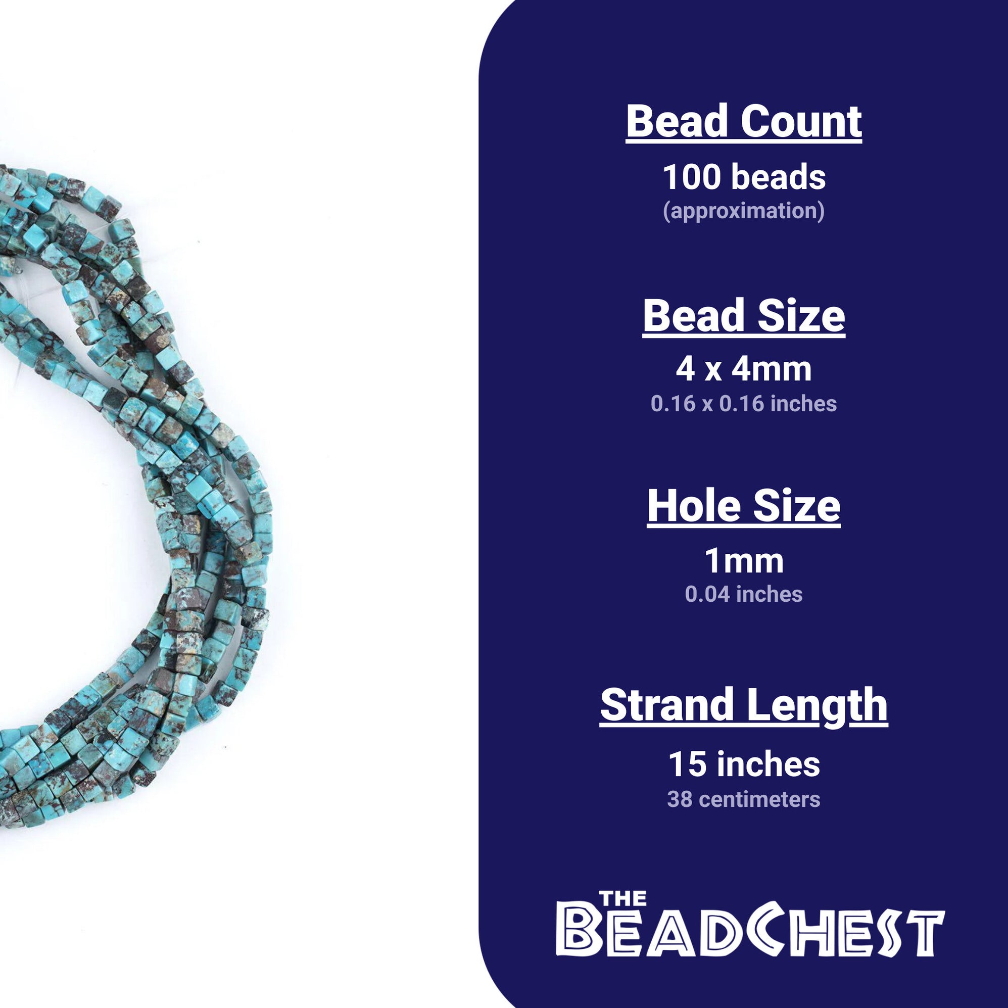 Turquoise Cube Beads — The Bead Chest