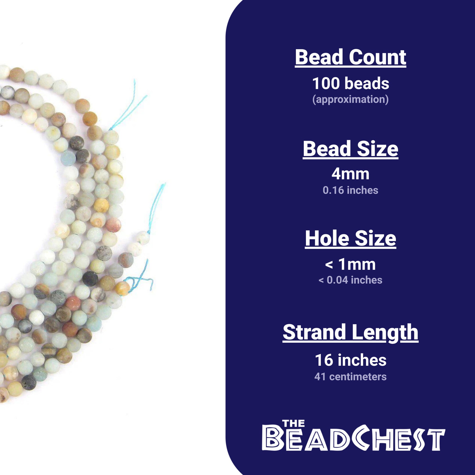 Spherical Amazonite Stone Beads (4mm) — The Bead Chest