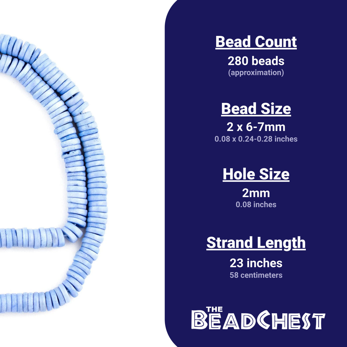 Blue Bone Button Beads (6mm) — The Bead Chest