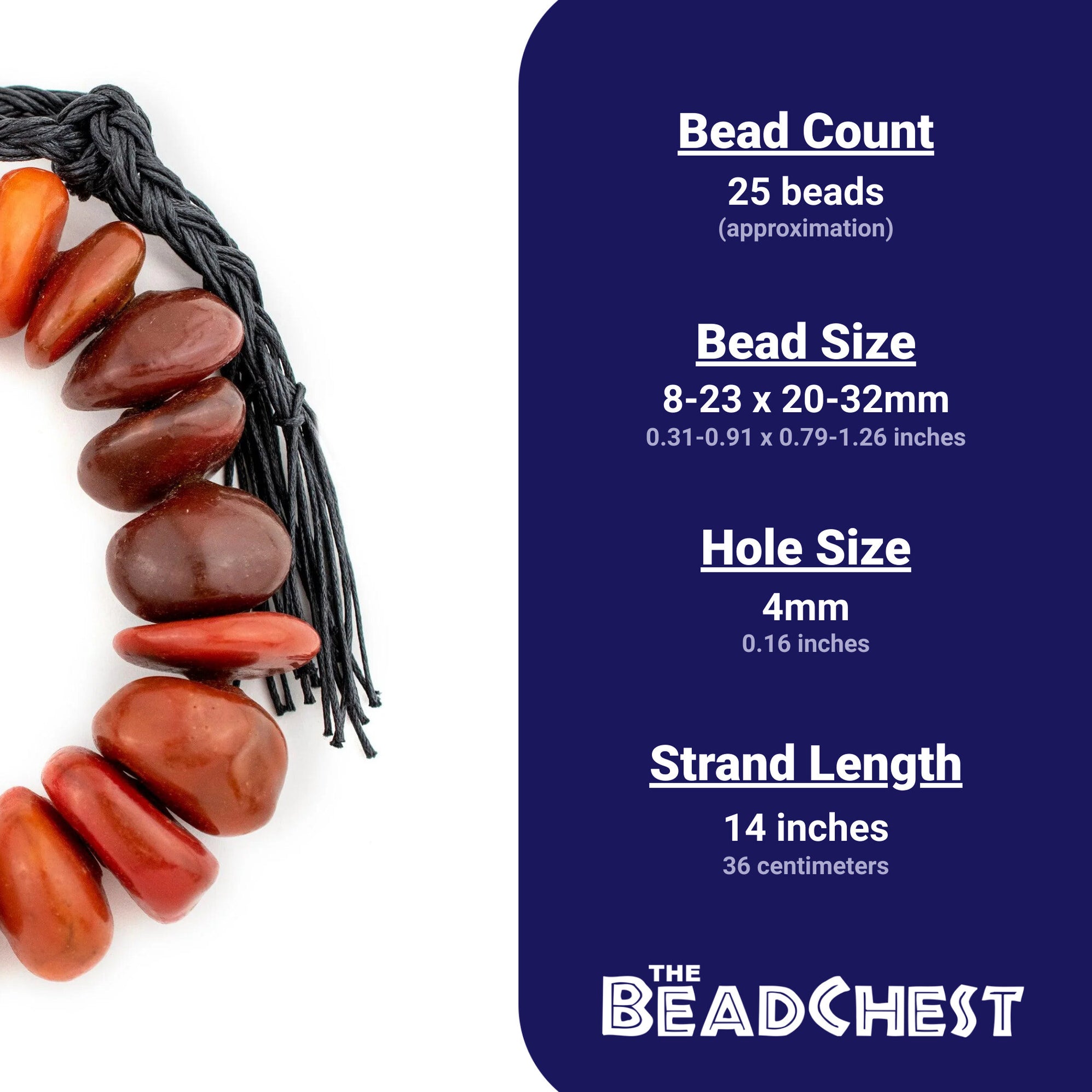 Butterscotch Moroccan Amber Resin Chunk Beads (20-32mm) — The Bead Chest