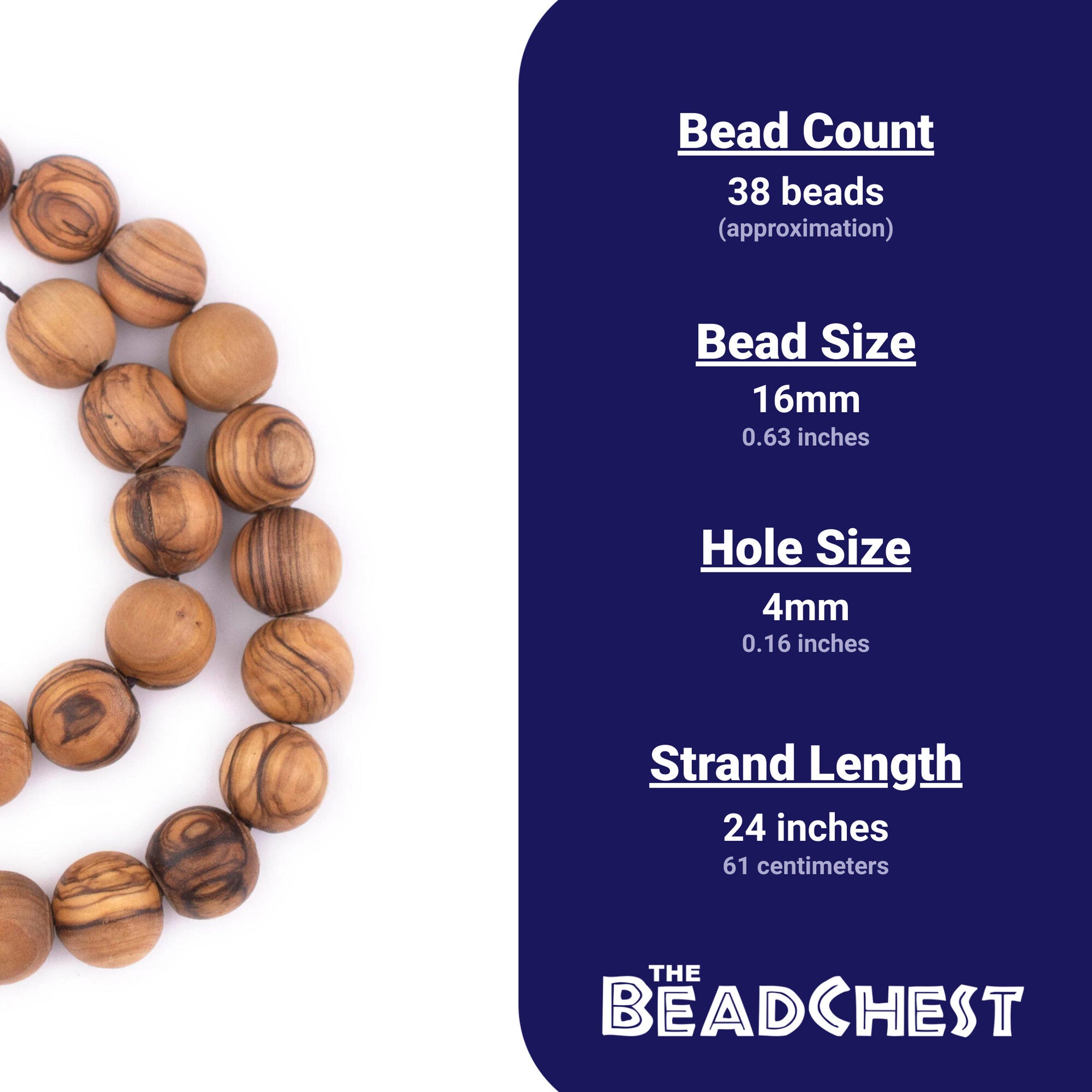 Round Olive Wood Beads from Bethlehem (16mm) — The Bead Chest