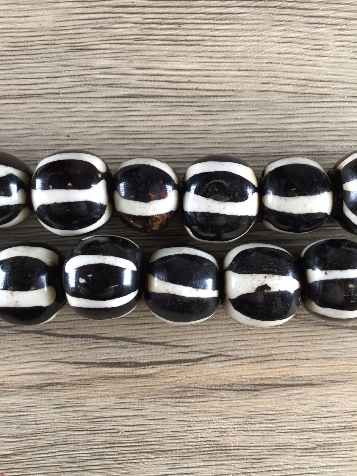 Hidden Gems: Round Kenya Batik Bone Beads (1 Defective Bead) — The Bead ...