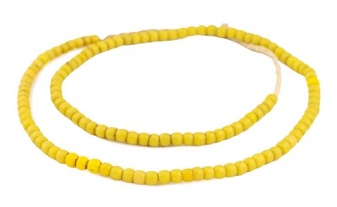 Old Yellow Turkana Glass Beads — The Bead Chest