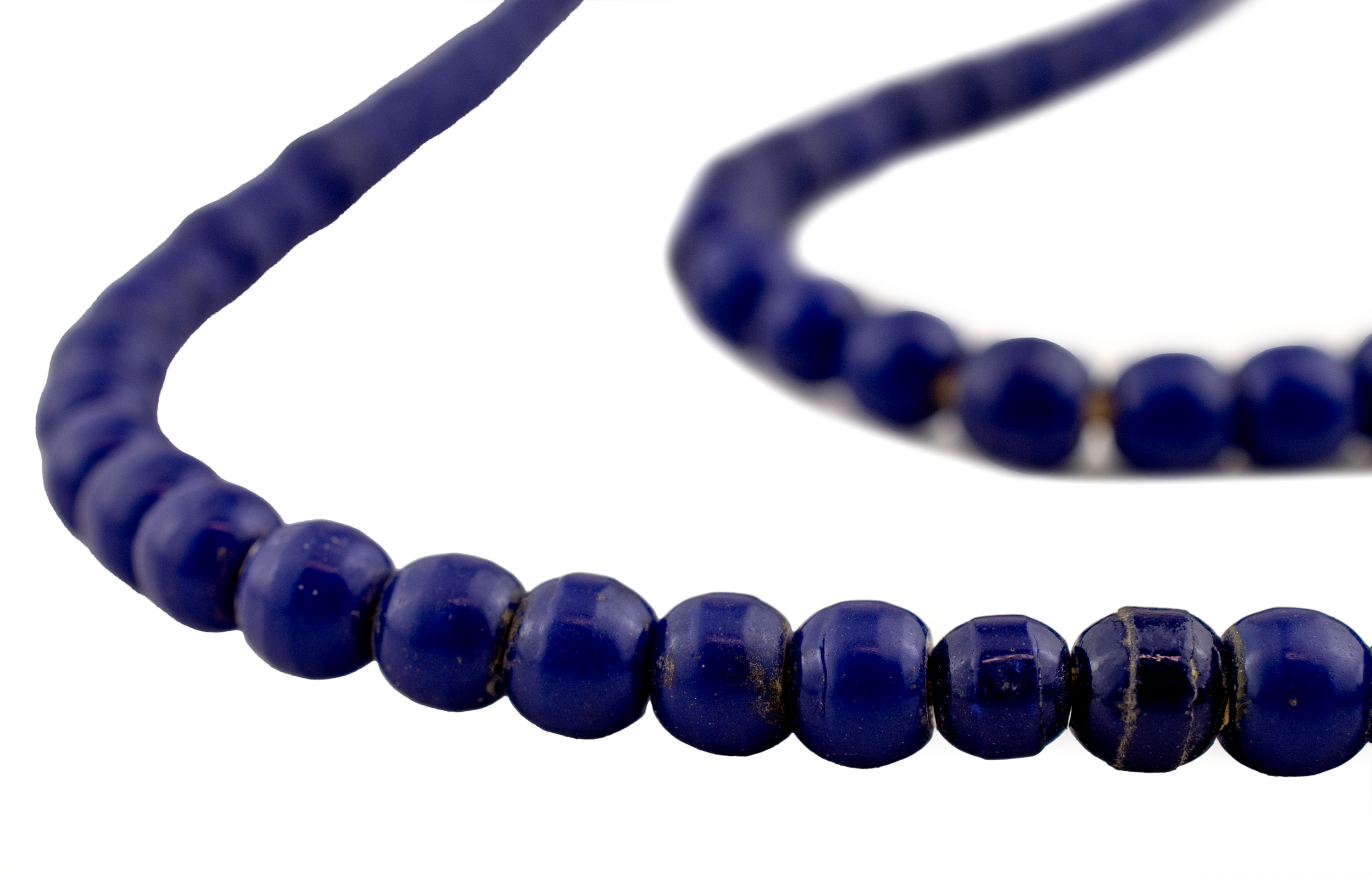 Navy Blue Padre Beads (8mm) — The Bead Chest