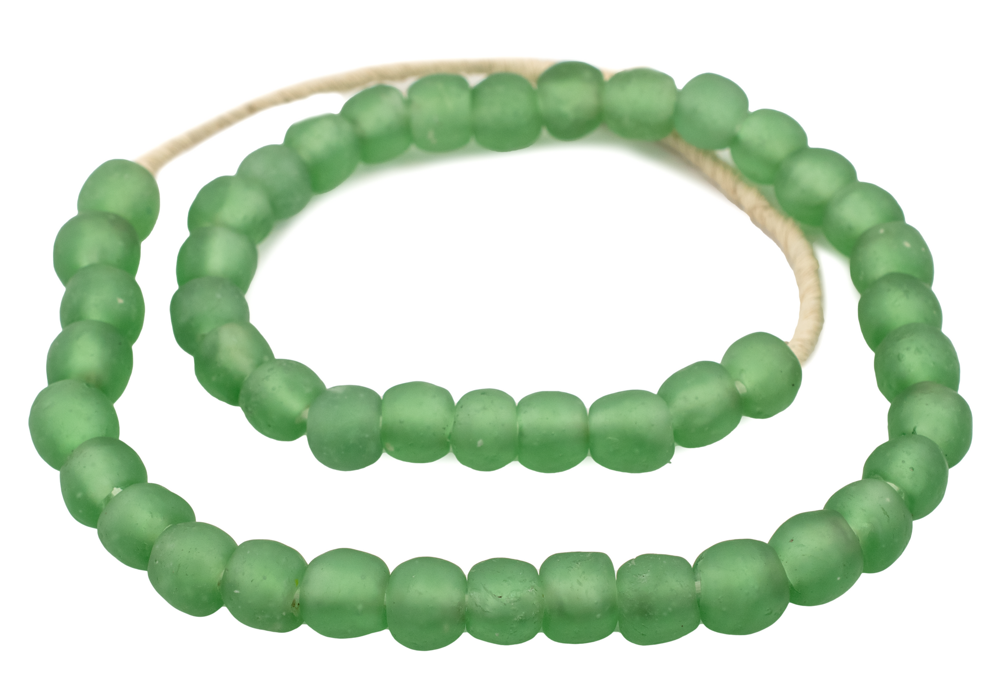 Light Green Recycled Glass Beads (14mm) — The Bead Chest