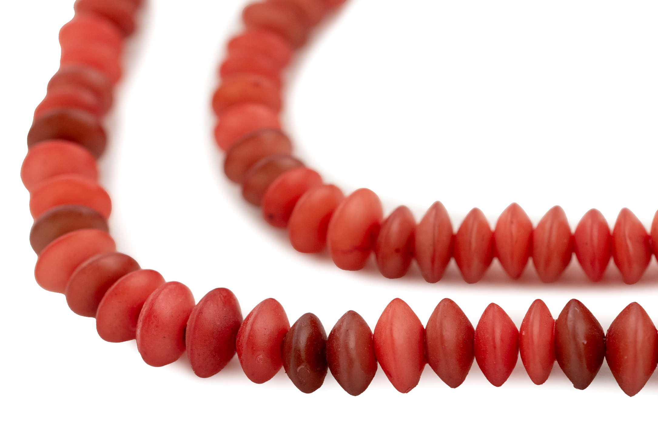 Red Natural Saucer Seed Beads (8mm) — The Bead Chest