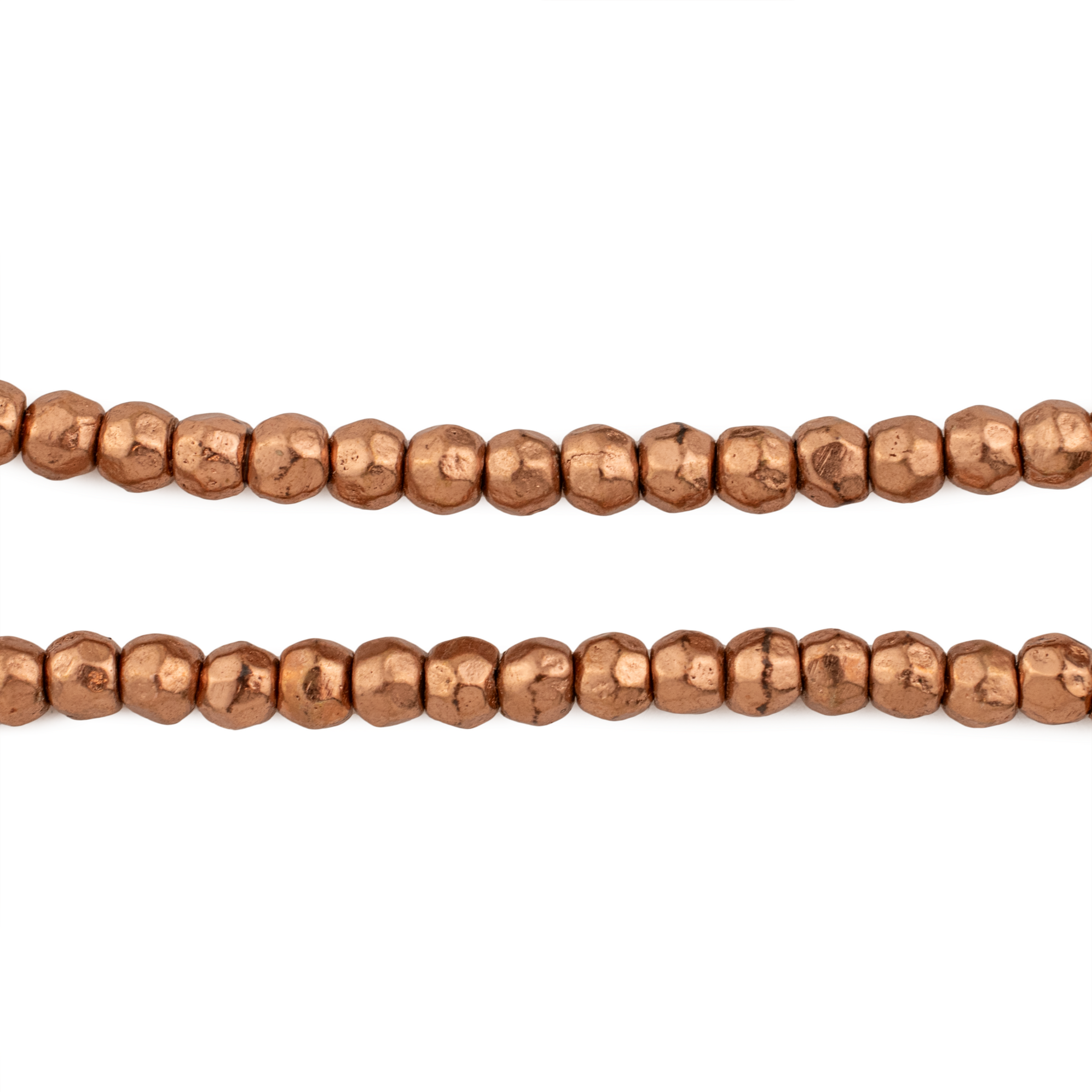 Copper Round Hammered Beads (5mm) — The Bead Chest