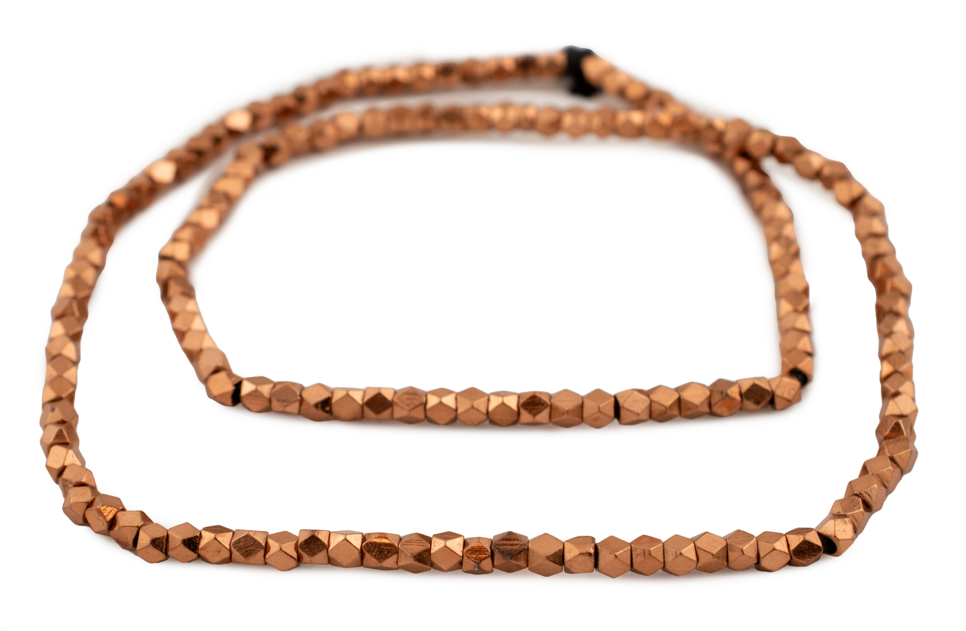 Copper Faceted Diamond Cut Beads (4mm, Large Hole) — The Bead Chest