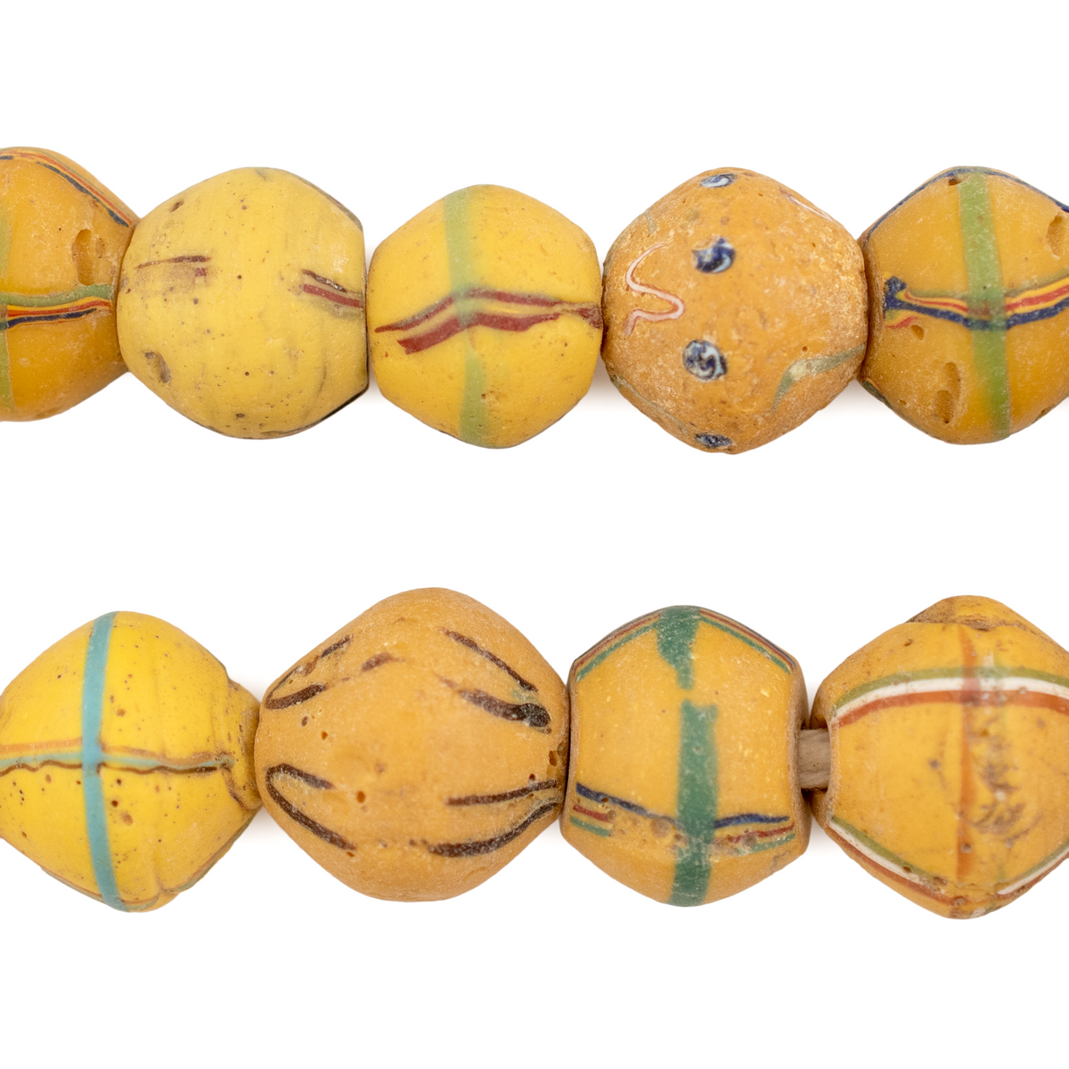 Striped Antique Venetian King Beads (Medium) — The Bead Chest