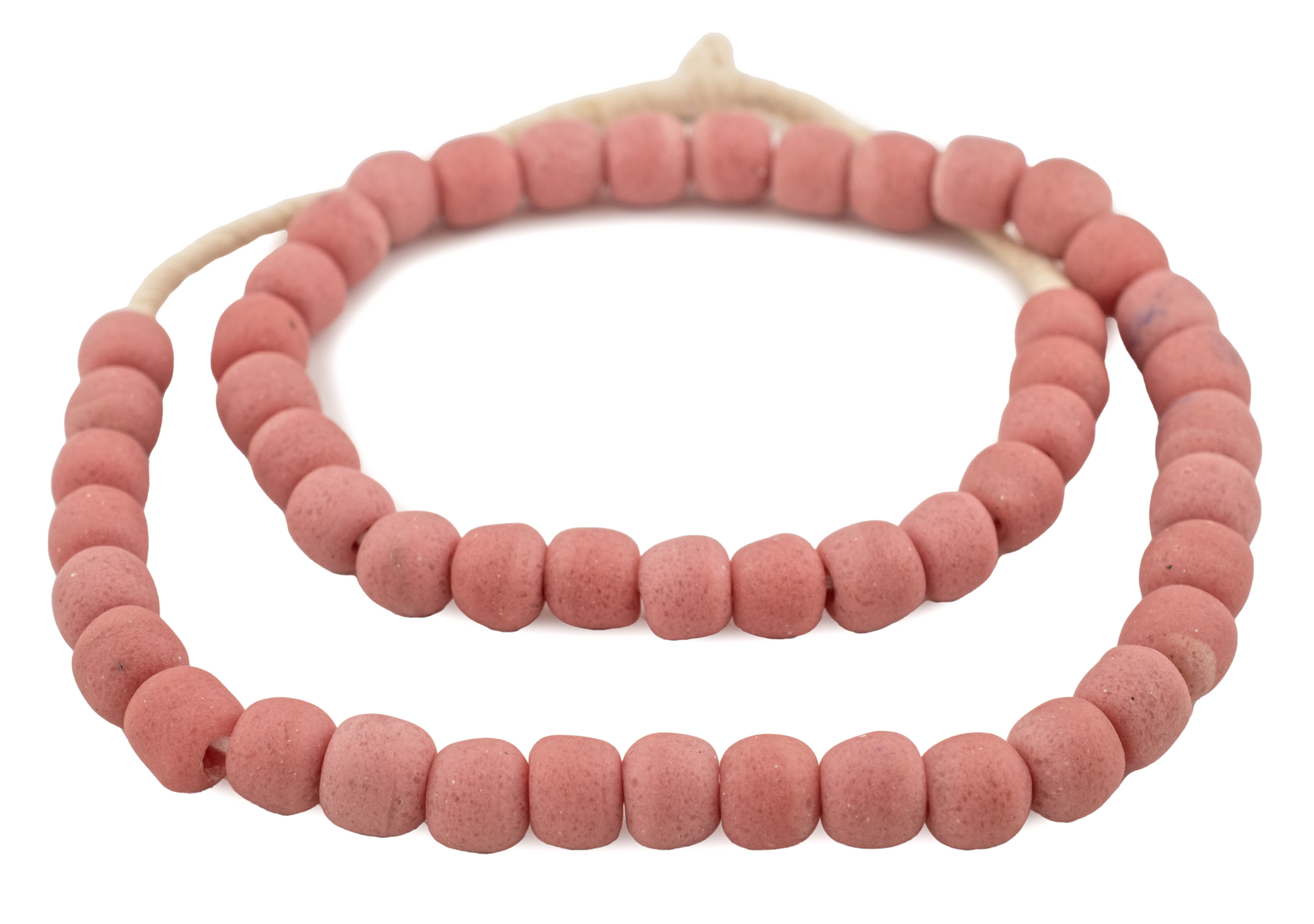Opaque Pink Recycled Glass Beads (12-13mm) — The Bead Chest