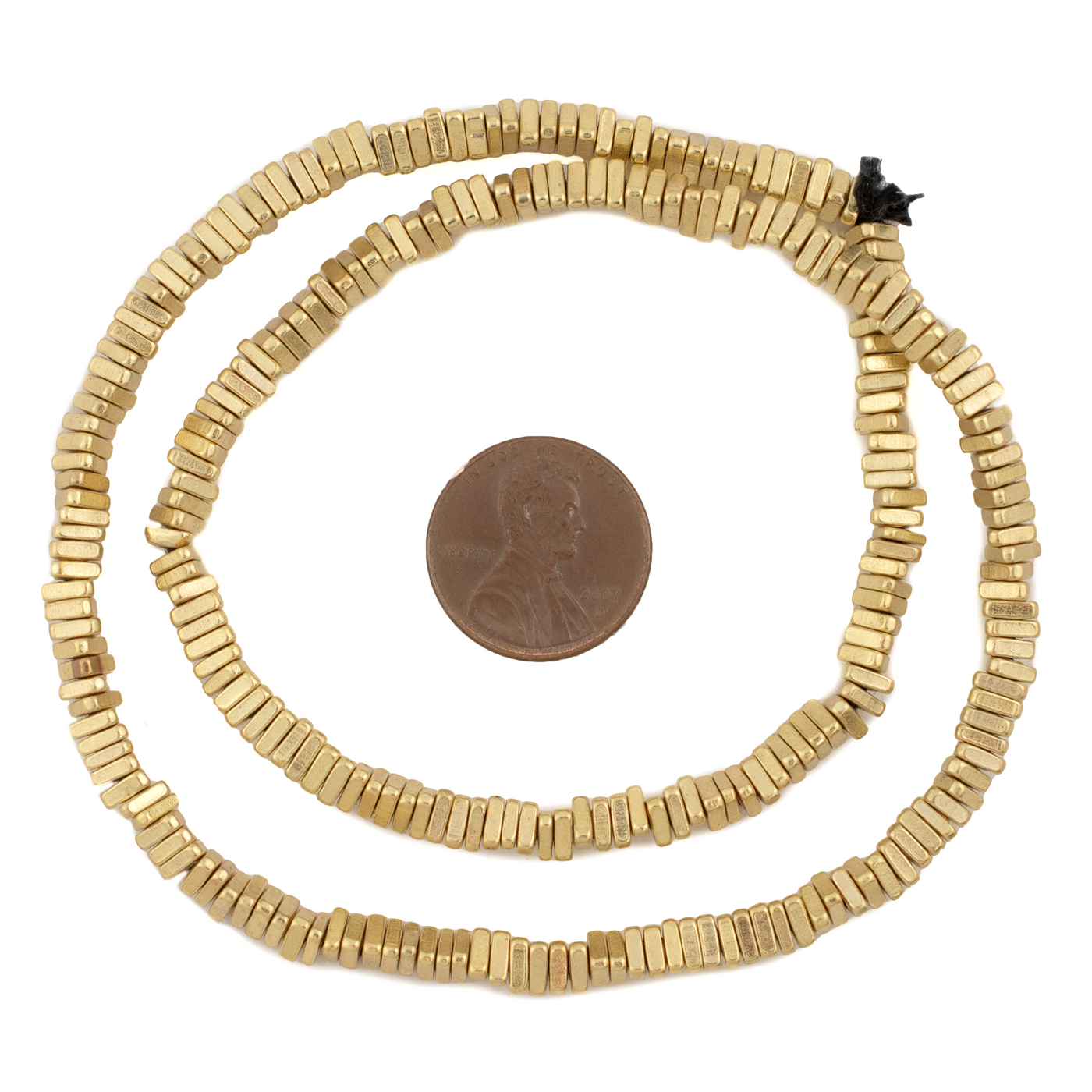 Faceted Gold Triangle Heishi Beads (4mm, 16 inch Strand) — The Bead Chest