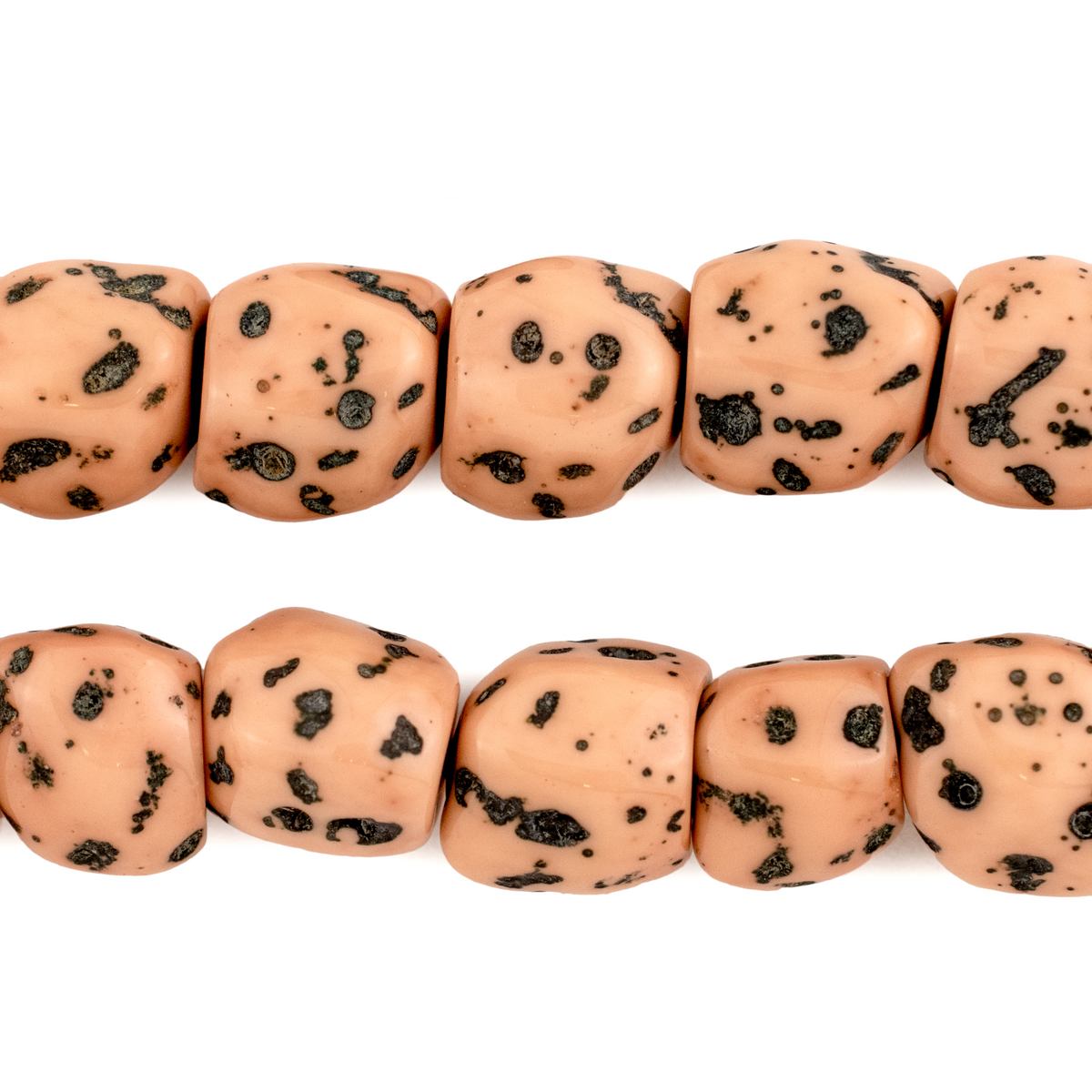 Pastel Peach Speckled Resin Nugget Beads — The Bead Chest