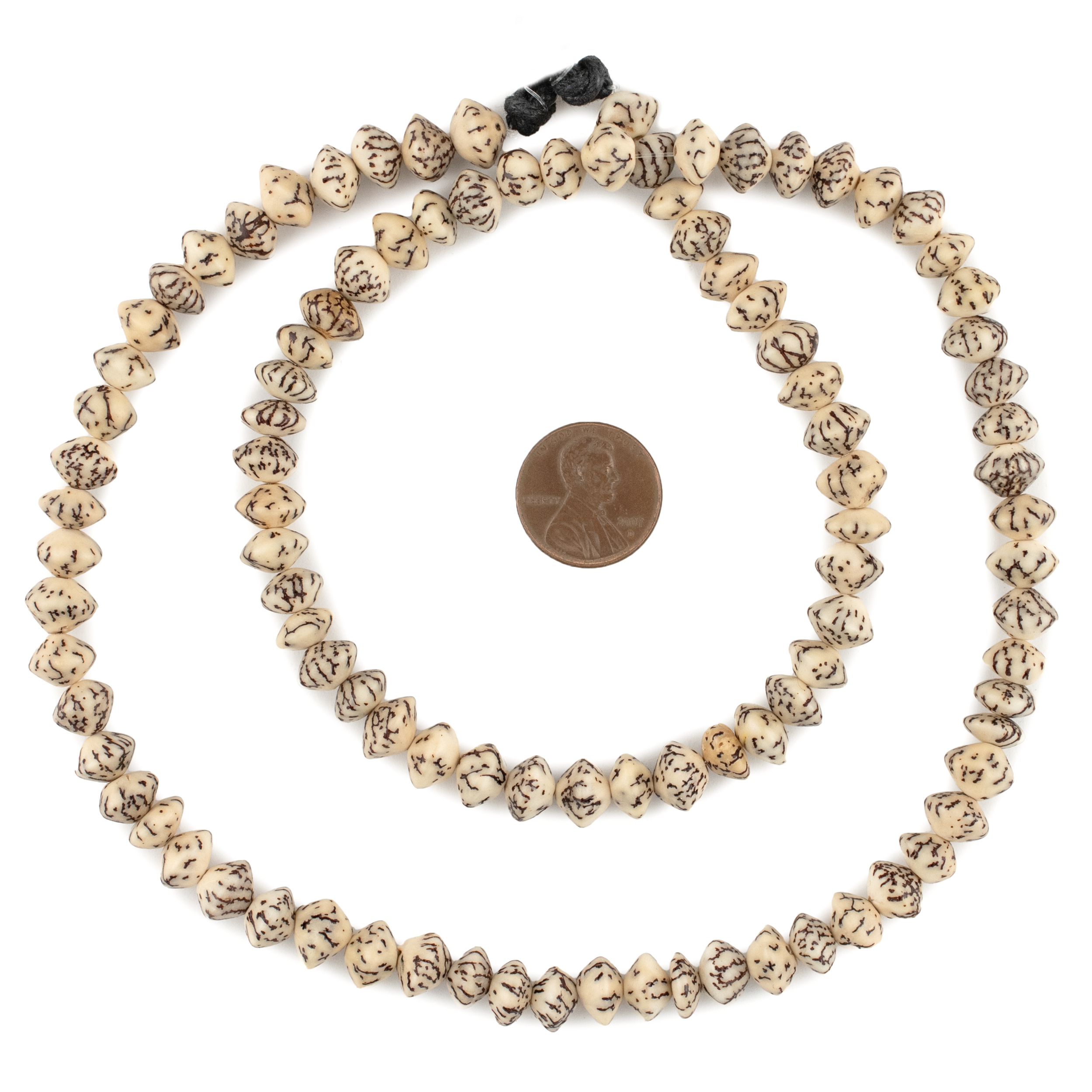 Brown & Beige Natural Saucer Seed Beads (8mm) — The Bead Chest
