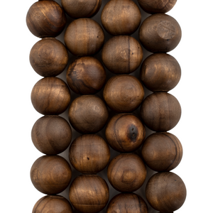 Vintage-Style Round Olive Wood Beads from Bethlehem (16mm) — The Bead Chest