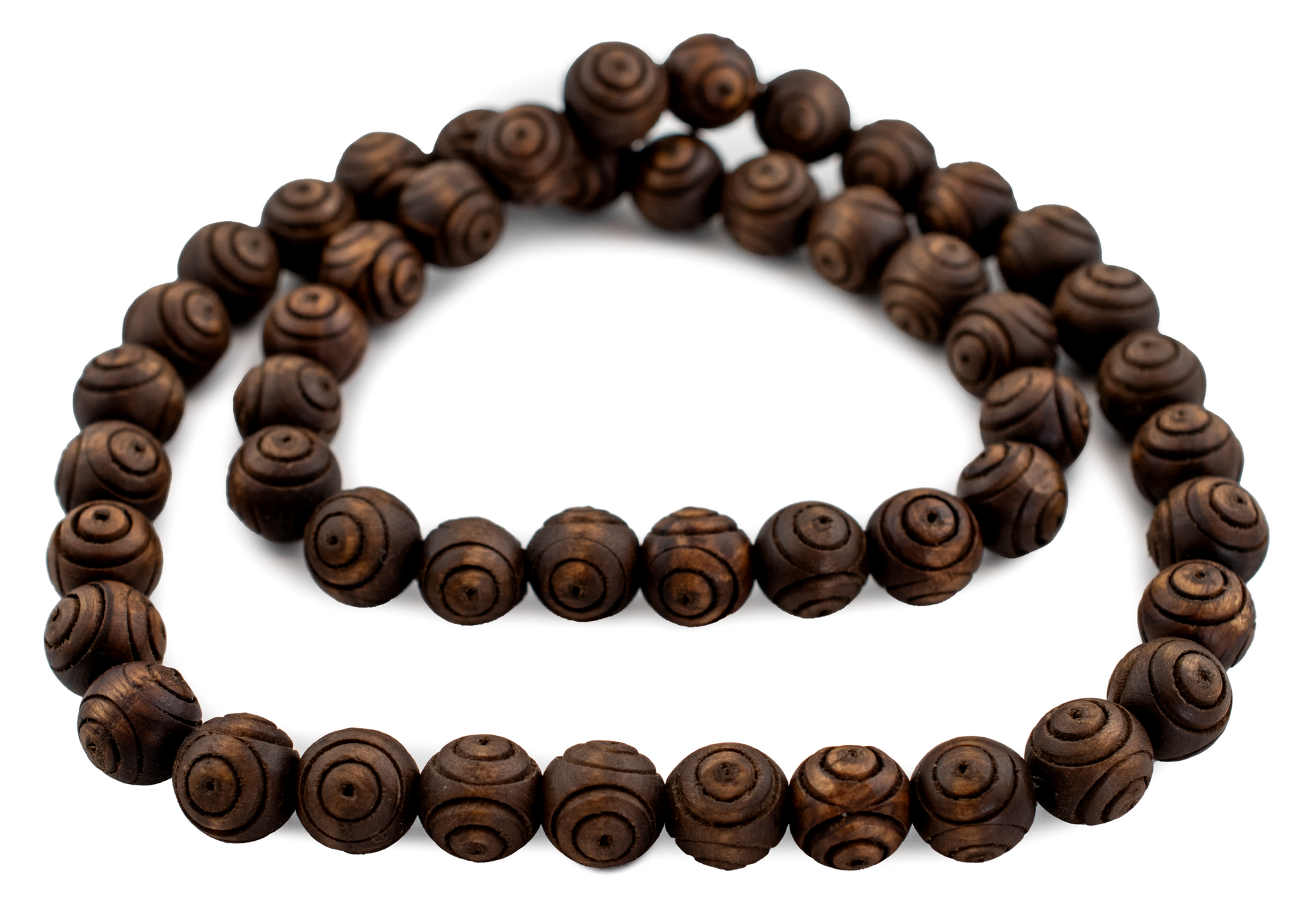 Carved Vintage-Style Round Olive Wood Beads from Bethlehem (12mm) — The ...