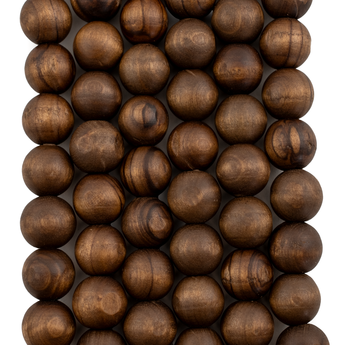 Vintage-Style Round Olive Wood Beads from Bethlehem (12mm) — The Bead Chest