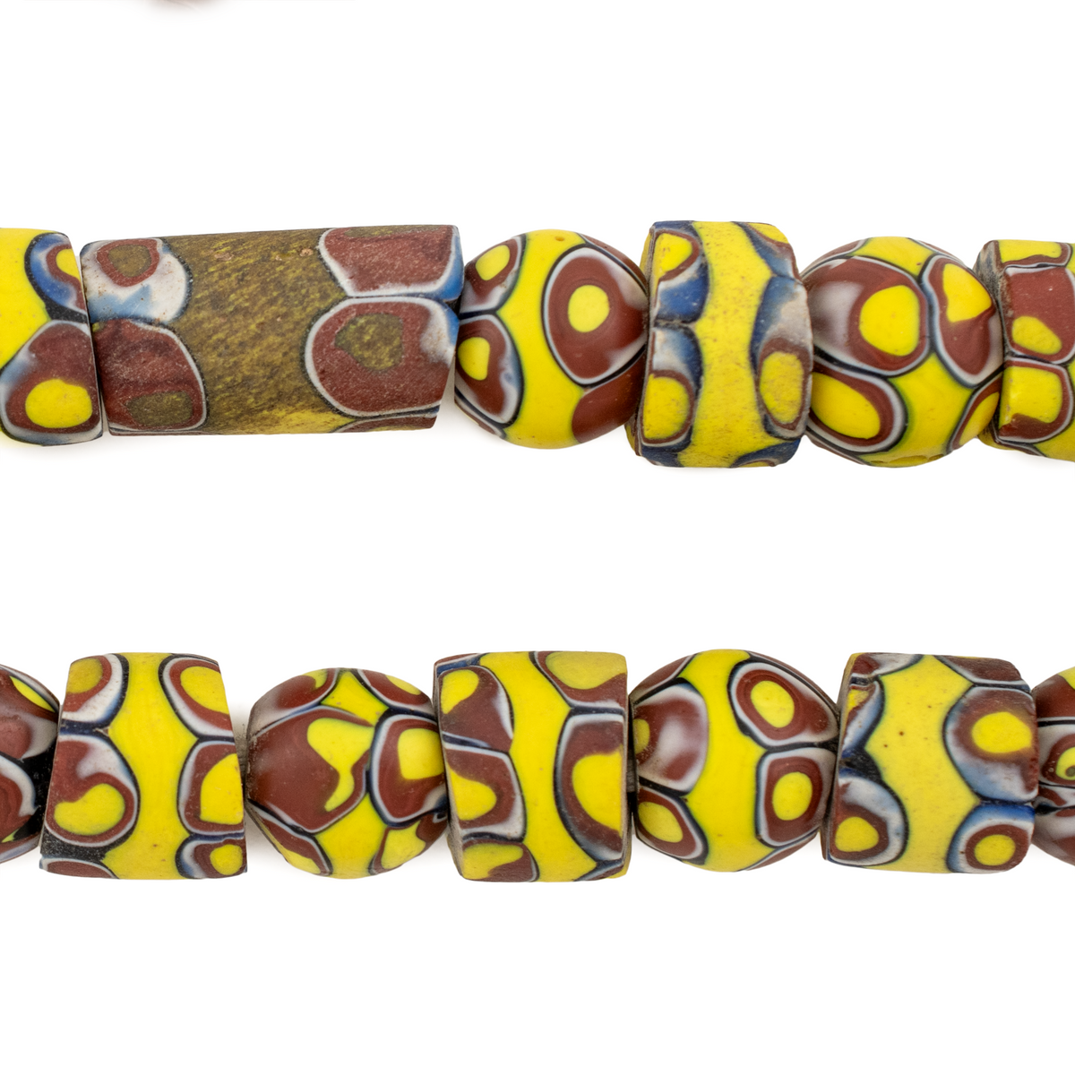 Rare Round & Cylinder Matching Antique Venetian Millefiori Beads #1657 ...
