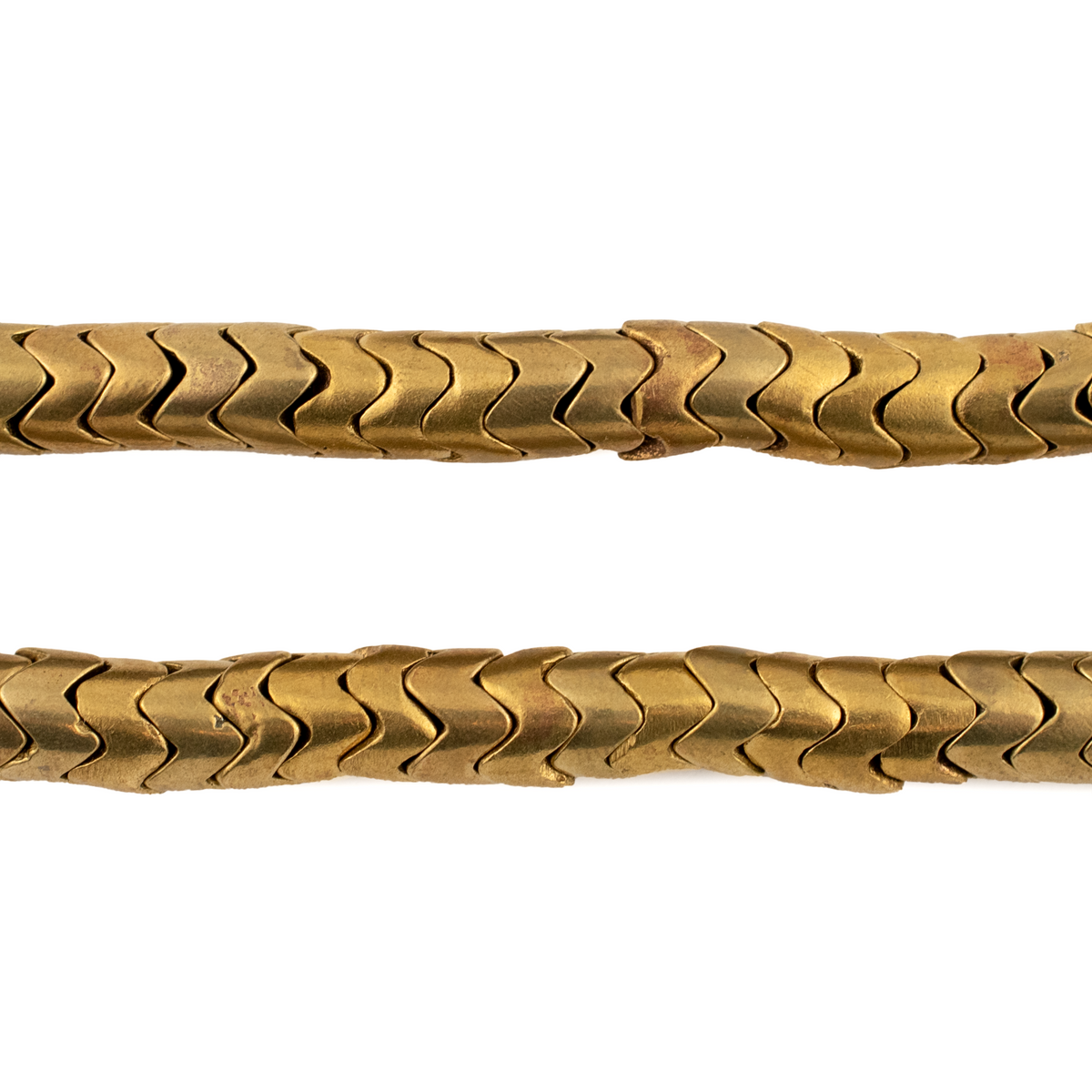 Brass Interlocking Snake Beads (7mm) — The Bead Chest