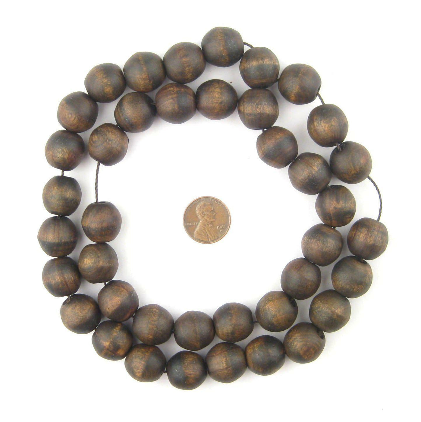 Vintage-Style Round Olive Wood Beads from Bethlehem (16mm) — The Bead Chest