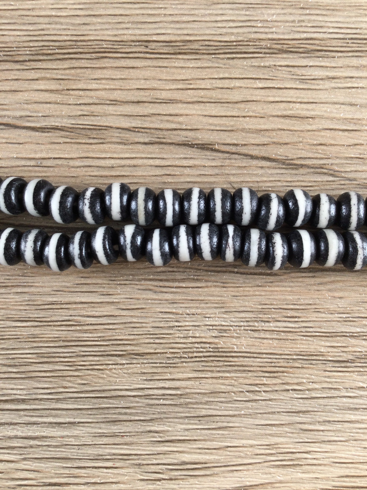 Hidden Gems: Black & White Striped Java Bone Beads — The Bead Chest