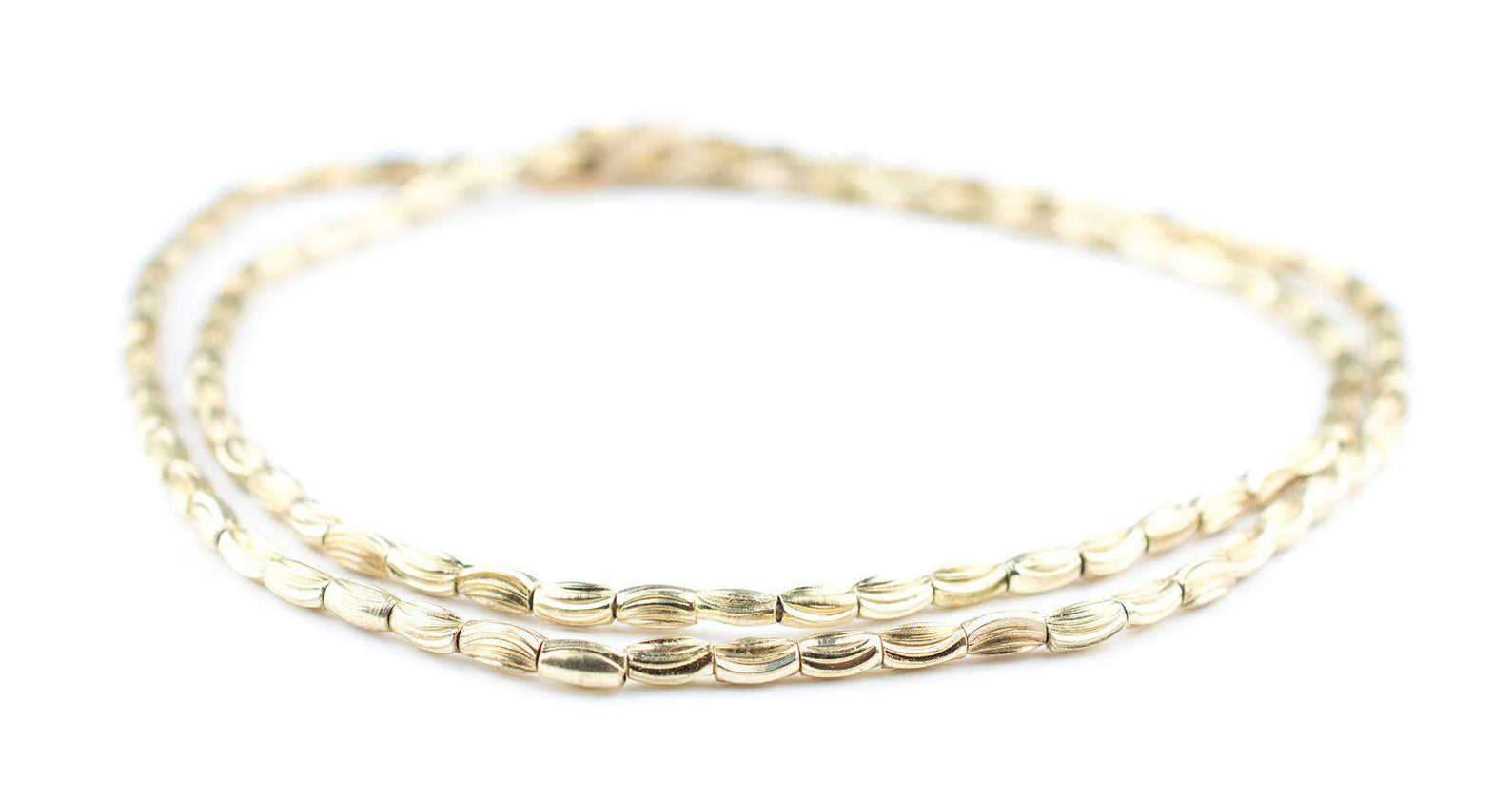 Gold Patterned Rice Beads (6x3mm) — The Bead Chest