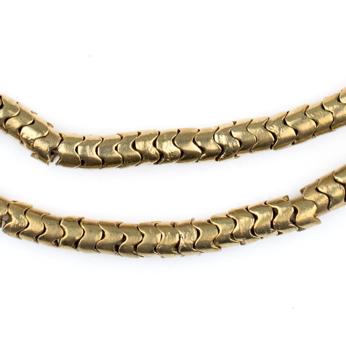 Brass Interlocking Snake Beads (6mm) — The Bead Chest
