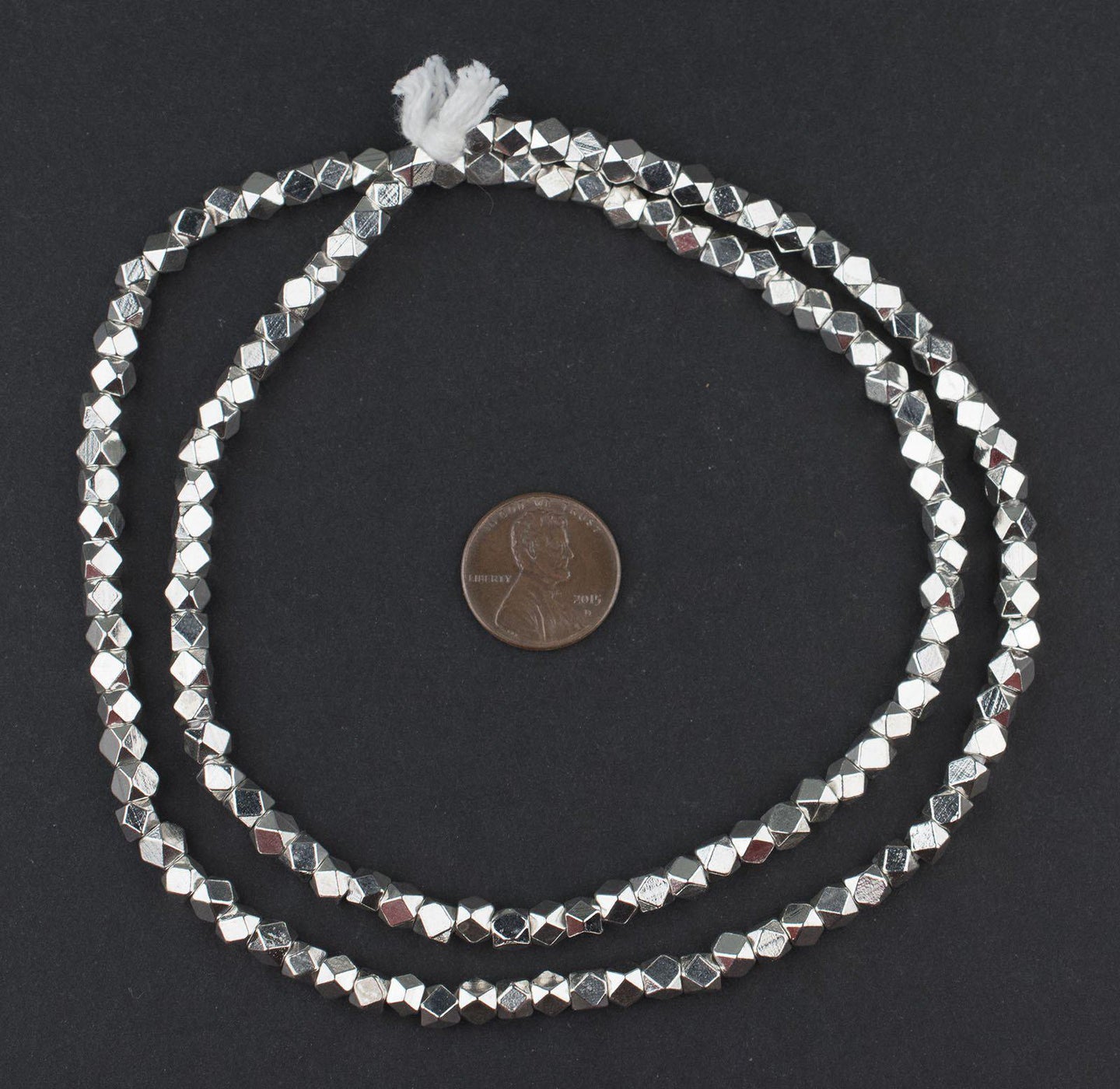 Shiny Silver Diamond Cut Beads (4mm) — The Bead Chest