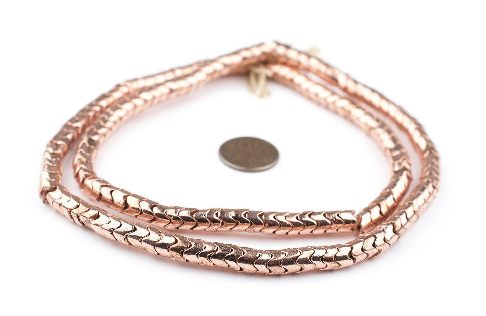 Copper Interlocking Snake Beads (6mm) — The Bead Chest