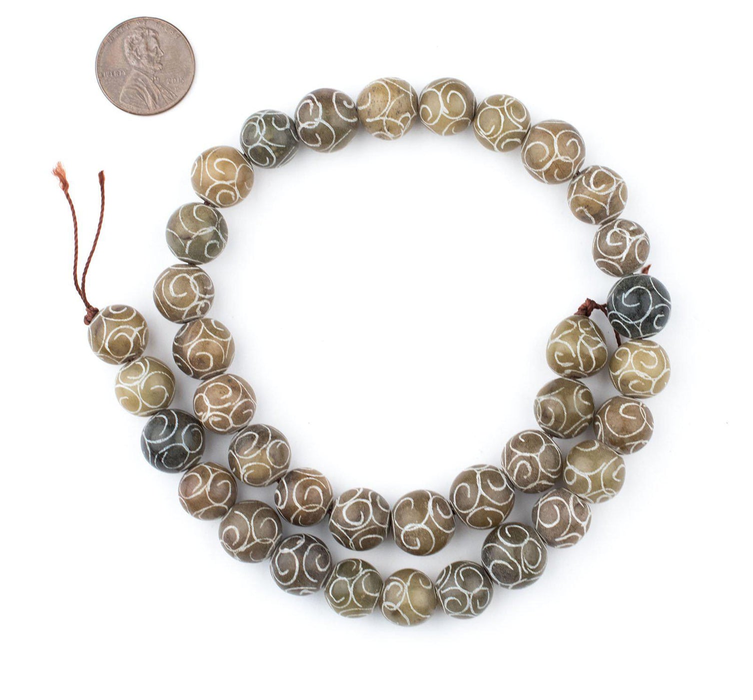 Geometric Patterned Jade Beads (12mm) — The Bead Chest