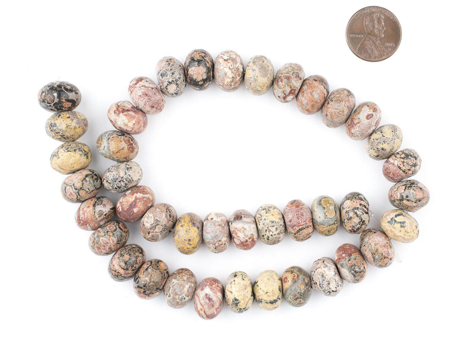 Leopard Skin Rondelle Jasper Beads (10x14mm) — The Bead Chest