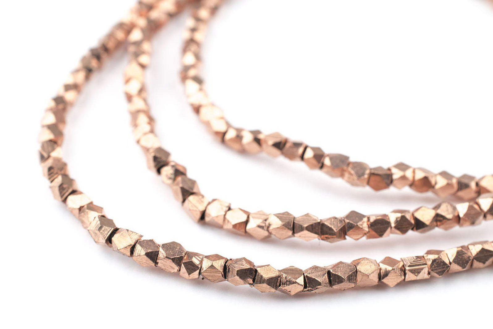 Copper Diamond Cut Beads (3mm) — The Bead Chest