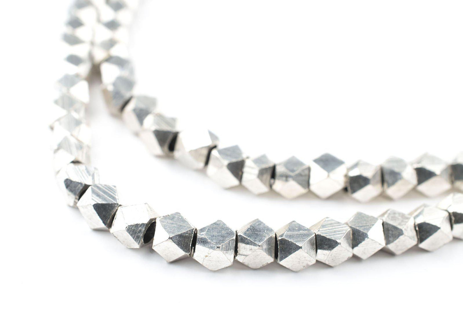 Silver Diamond Cut Beads (4.5mm) — The Bead Chest