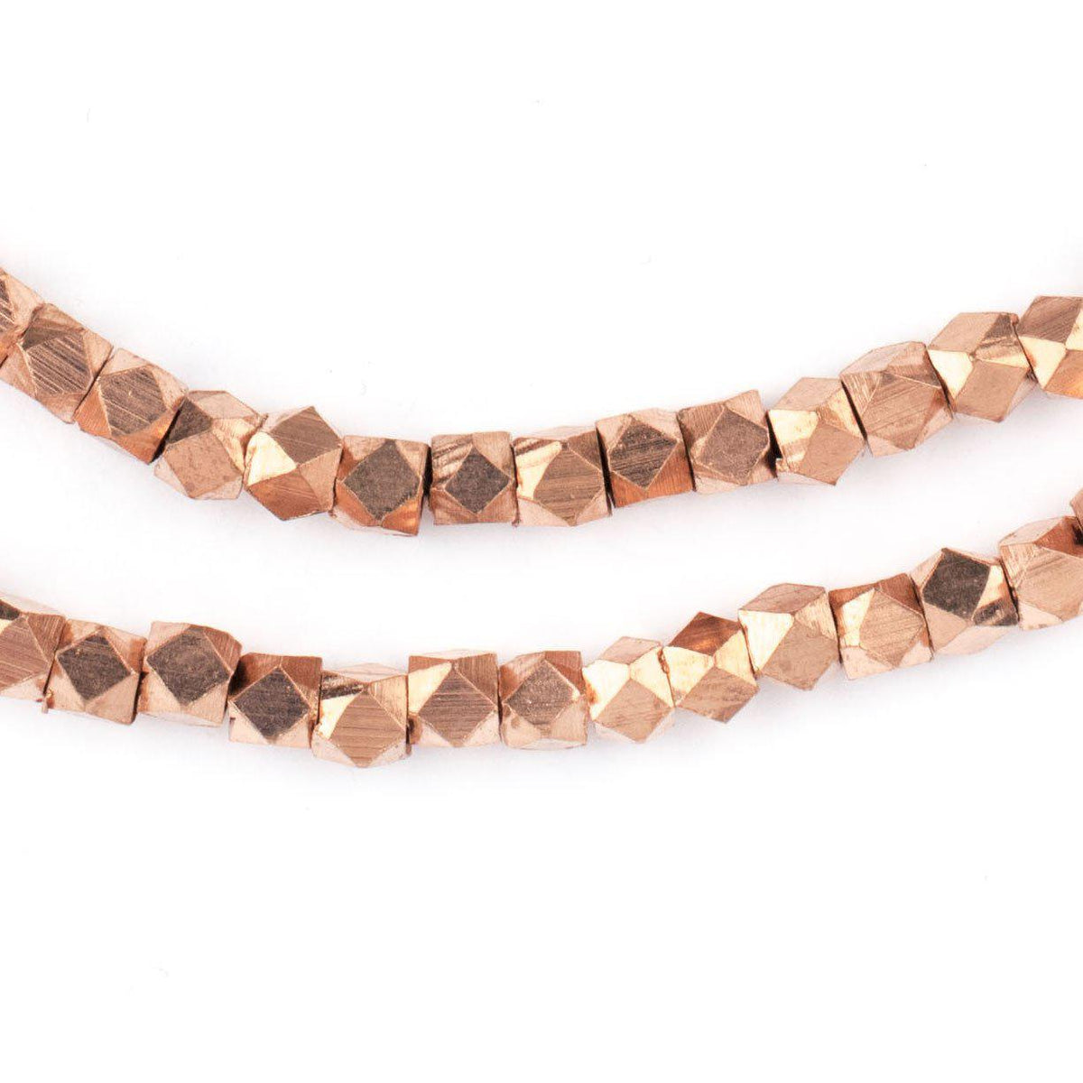 Copper Diamond Cut Beads (4.5mm) — The Bead Chest