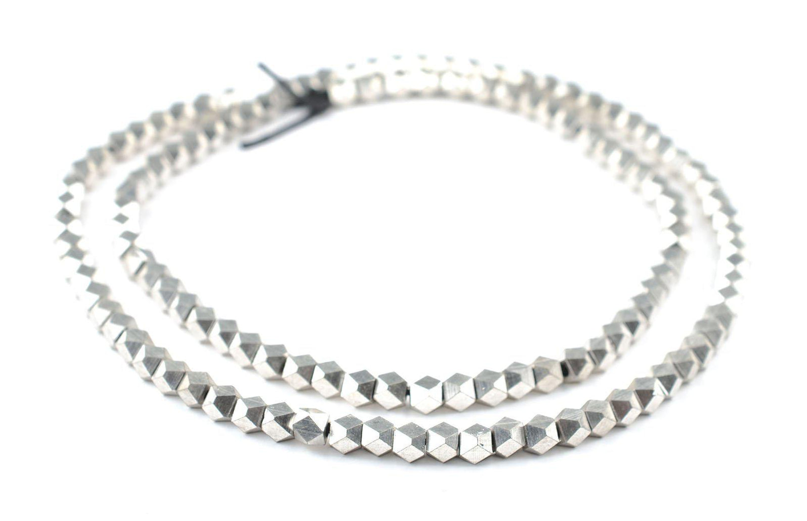 Silver Diamond Cut Beads (5mm) — The Bead Chest