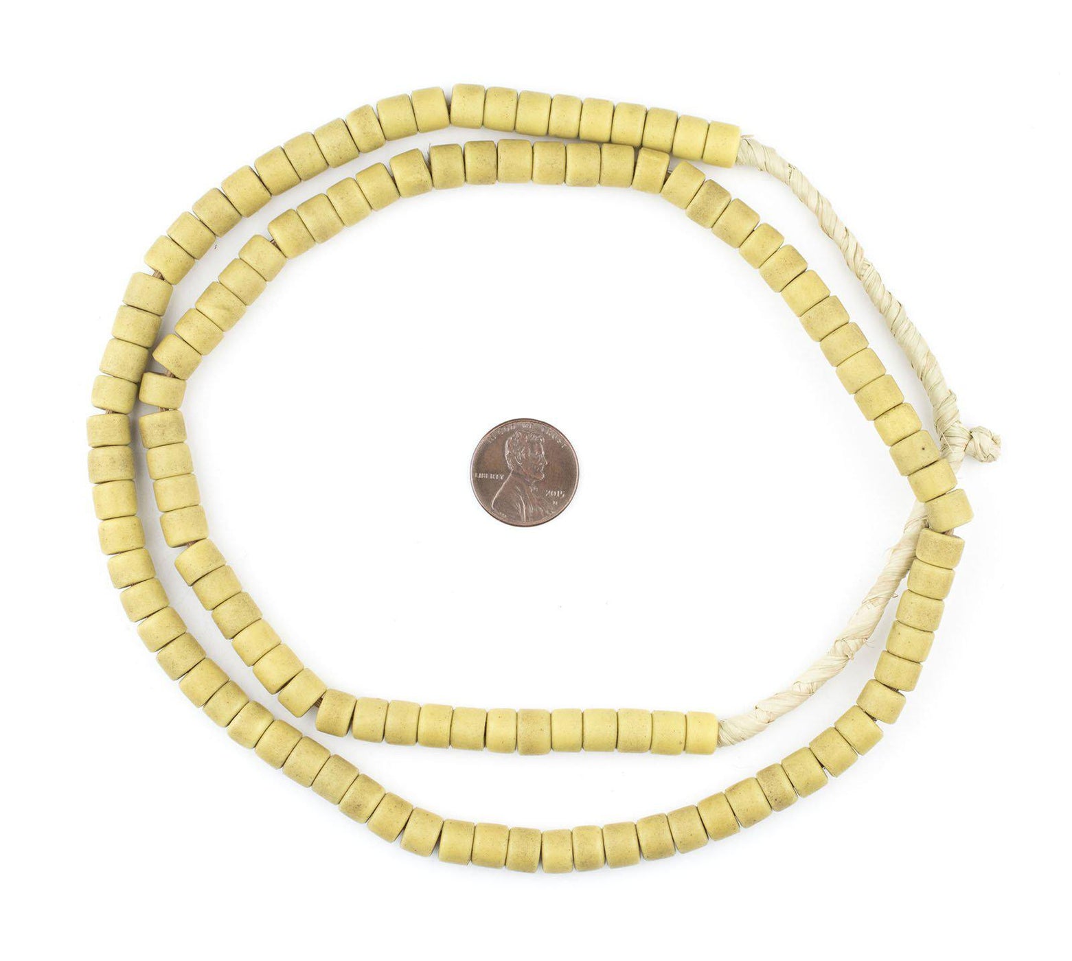 Yellow Prosser Button Beads (8mm) (Long Strand) — The Bead Chest