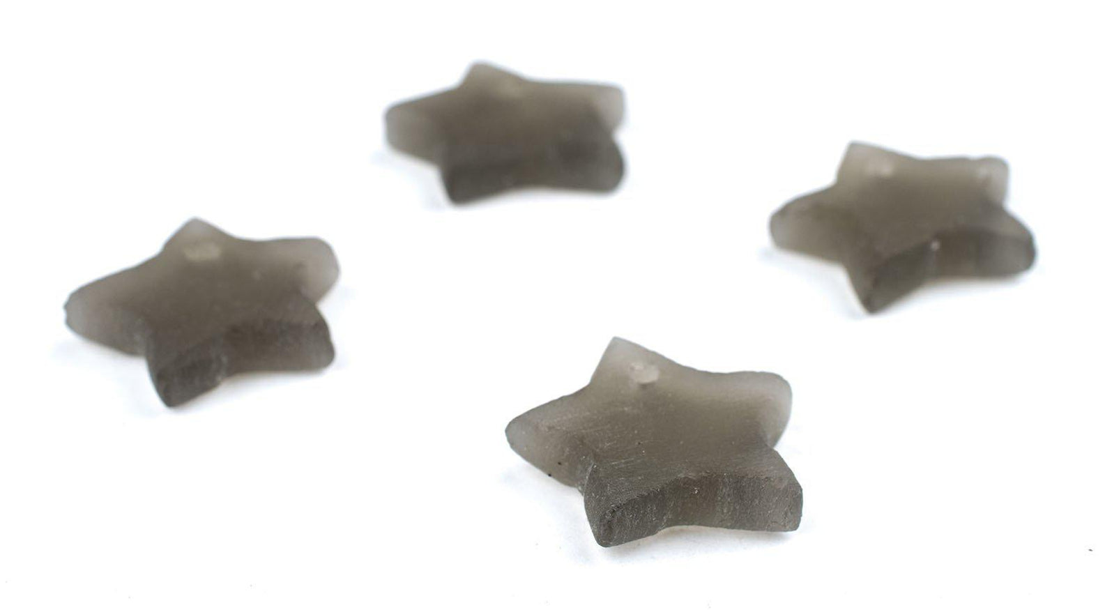 Grey Sea Glass Star Pendants (Set of 4) — The Bead Chest