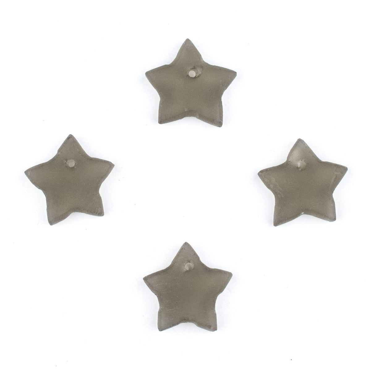 Grey Sea Glass Star Pendants (Set of 4) — The Bead Chest