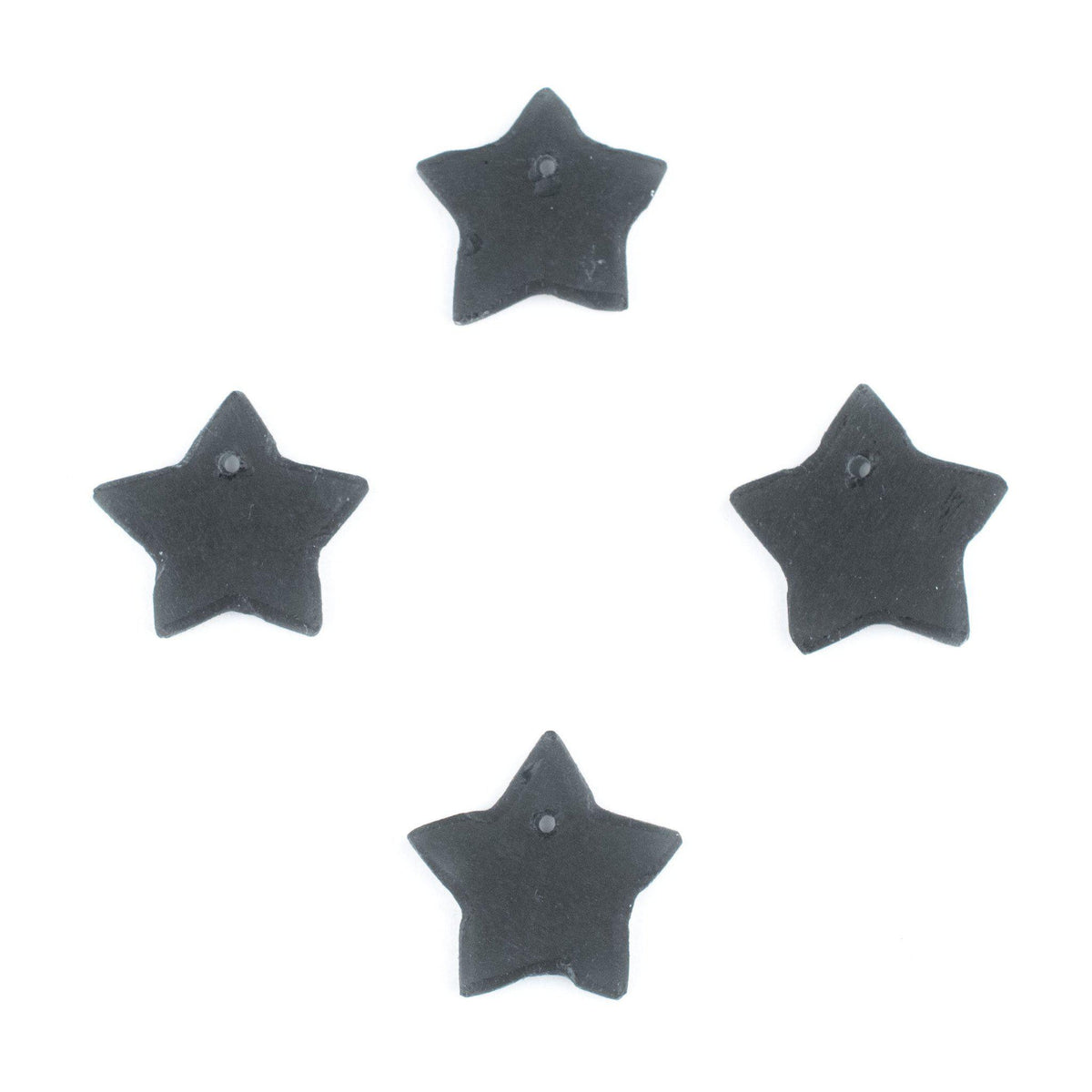 Black Sea Glass Star Pendants (Set of 4) — The Bead Chest