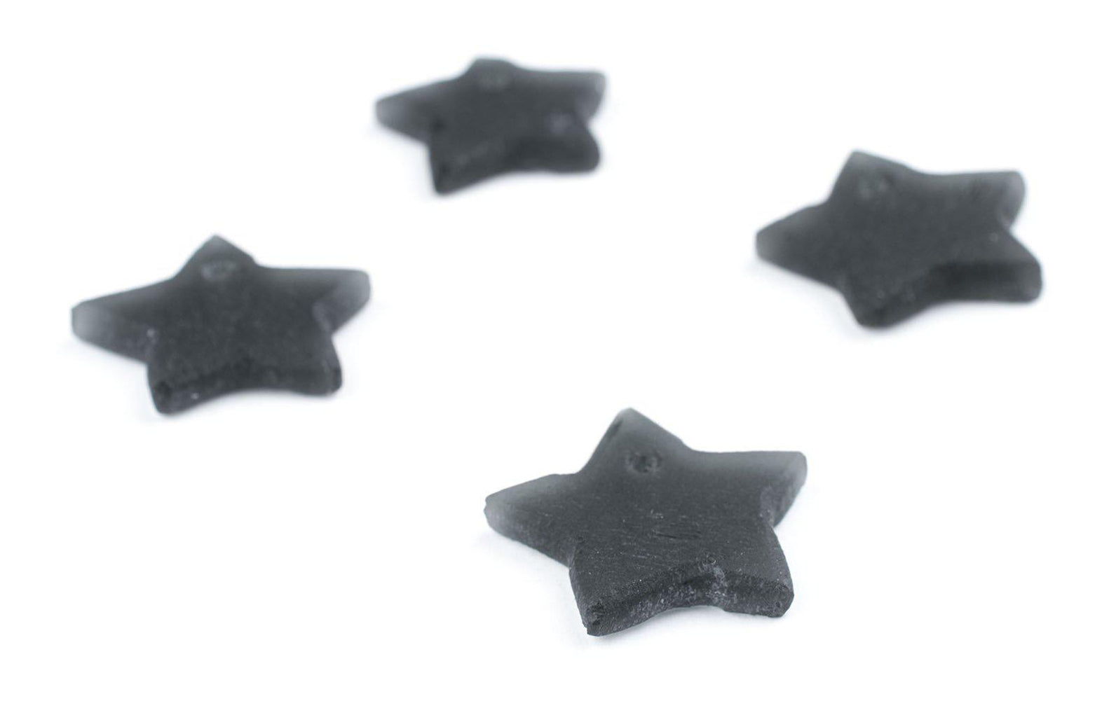 Black Sea Glass Star Pendants (Set of 4) — The Bead Chest