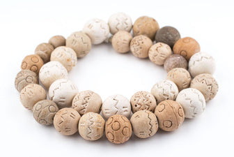 South African Round Natural Clay Beads (Tribal) — The Bead Chest