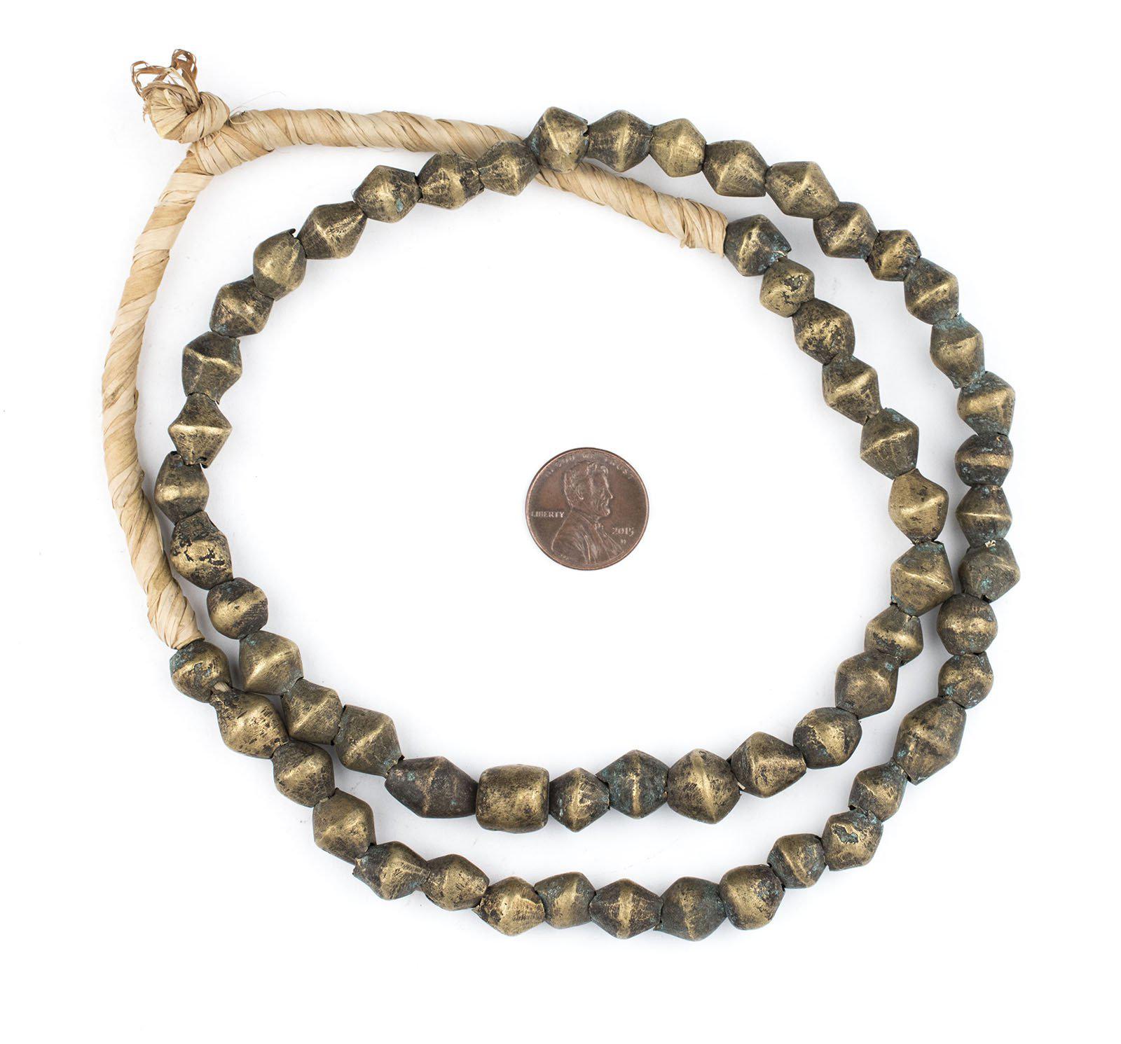Vintage Style Cameroon Brass Bicone Beads (9x10mm) — The Bead Chest