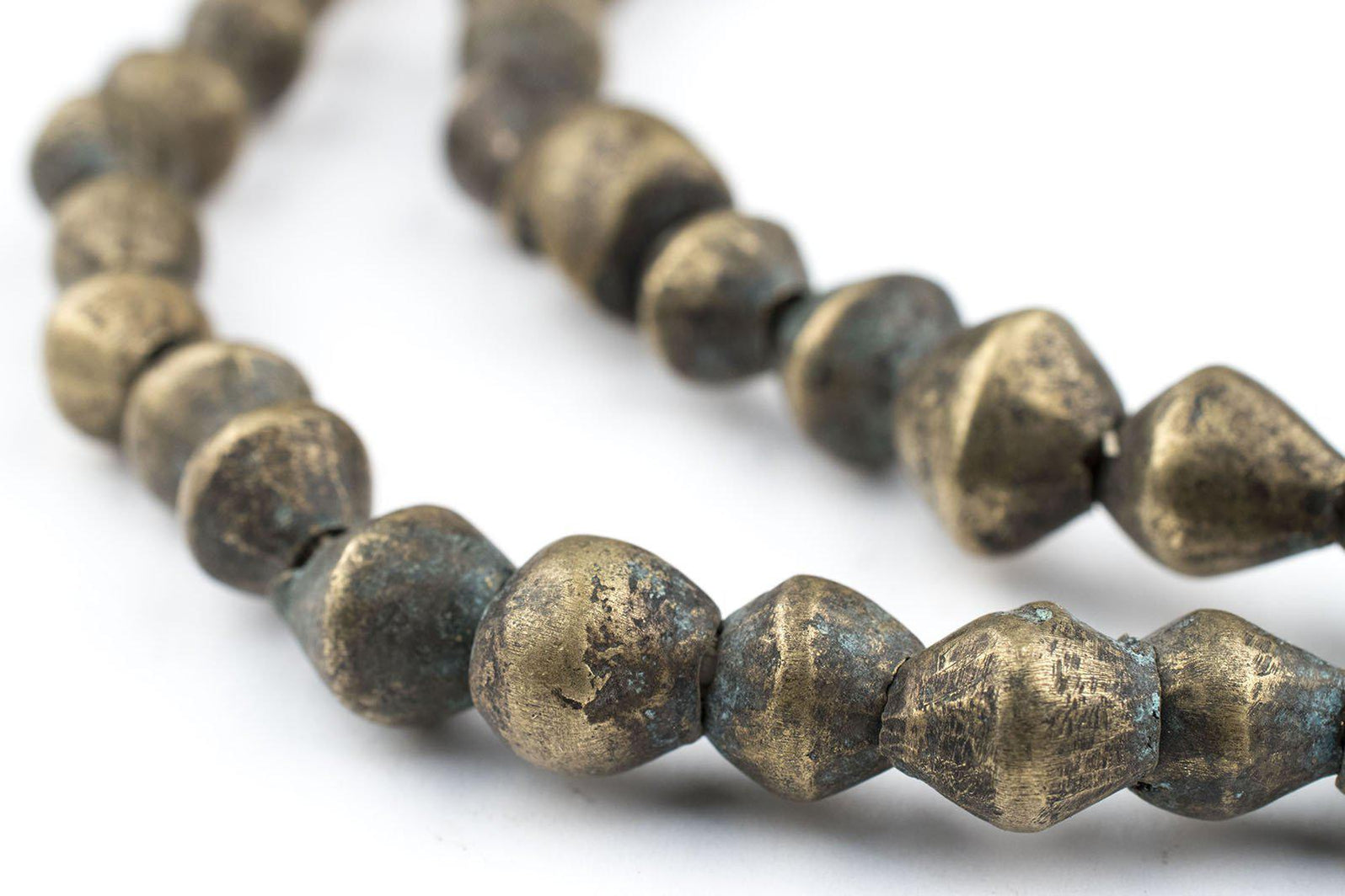 Vintage Style Cameroon Brass Bicone Beads (9x10mm) — The Bead Chest
