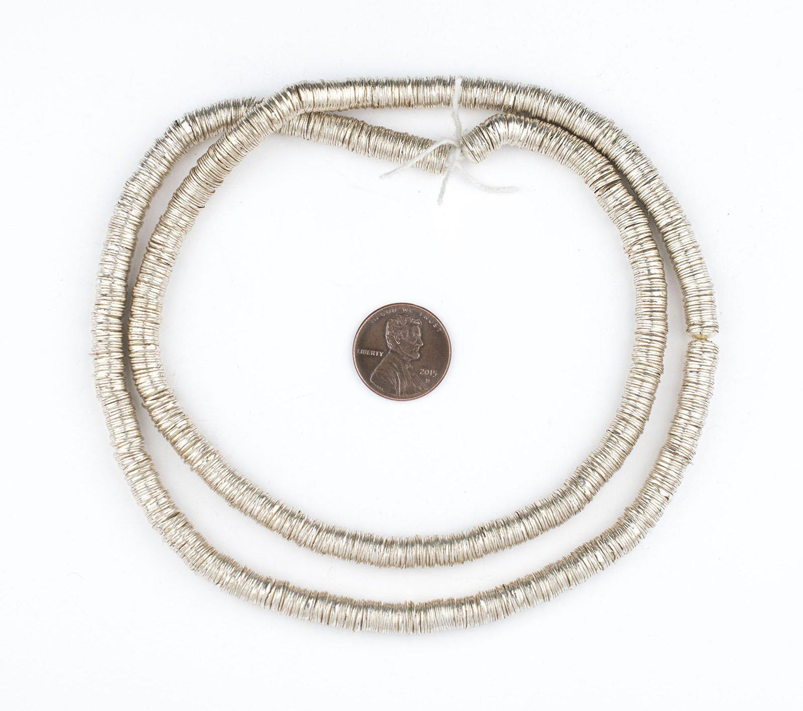 Shiny Silver Interlocking Crisp Beads (6mm, 24 Inch Strand) — The Bead ...