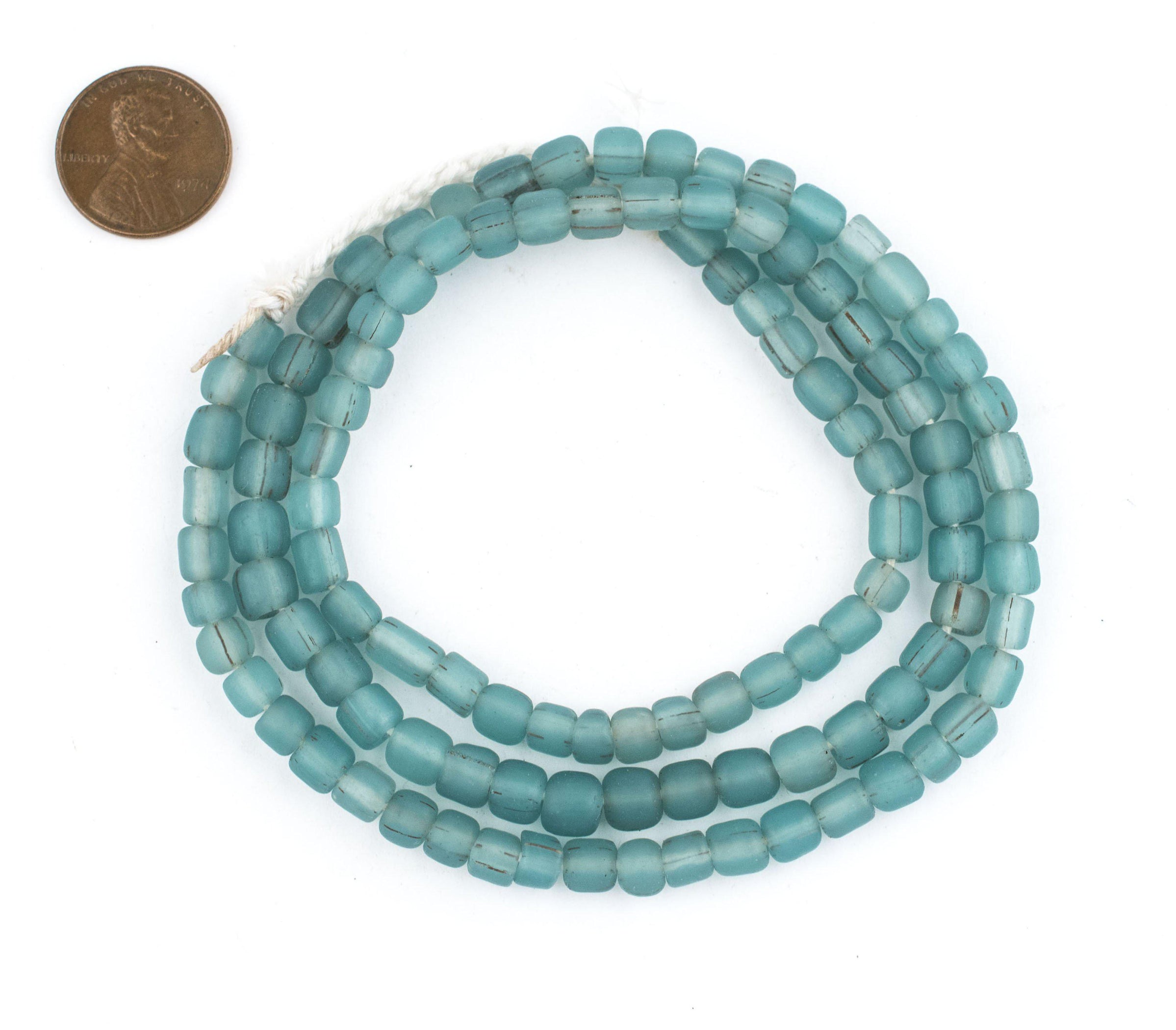 Aqua Java Glass Beads — The Bead Chest