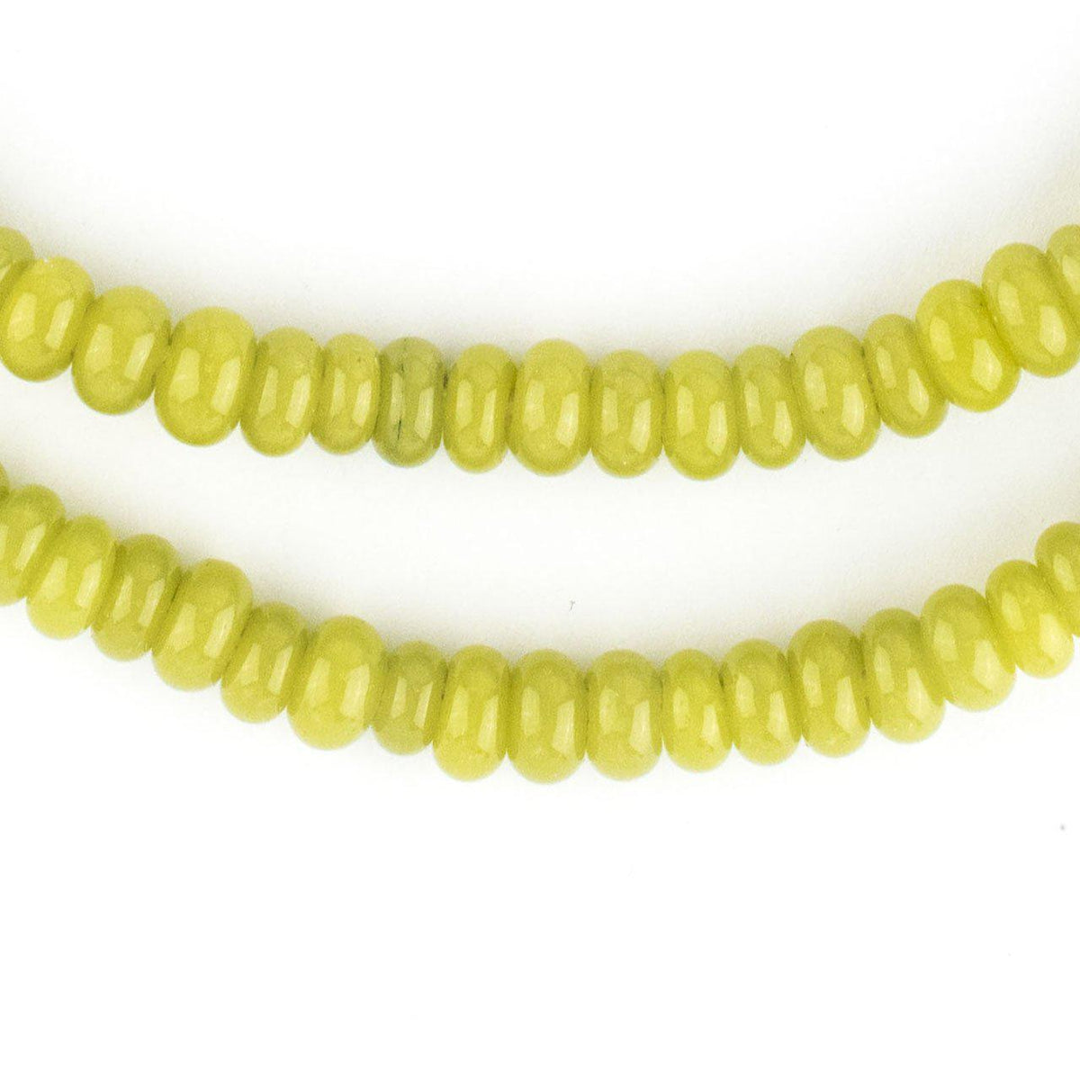 Lime Green Java Glass Donut Beads (6mm) — The Bead Chest