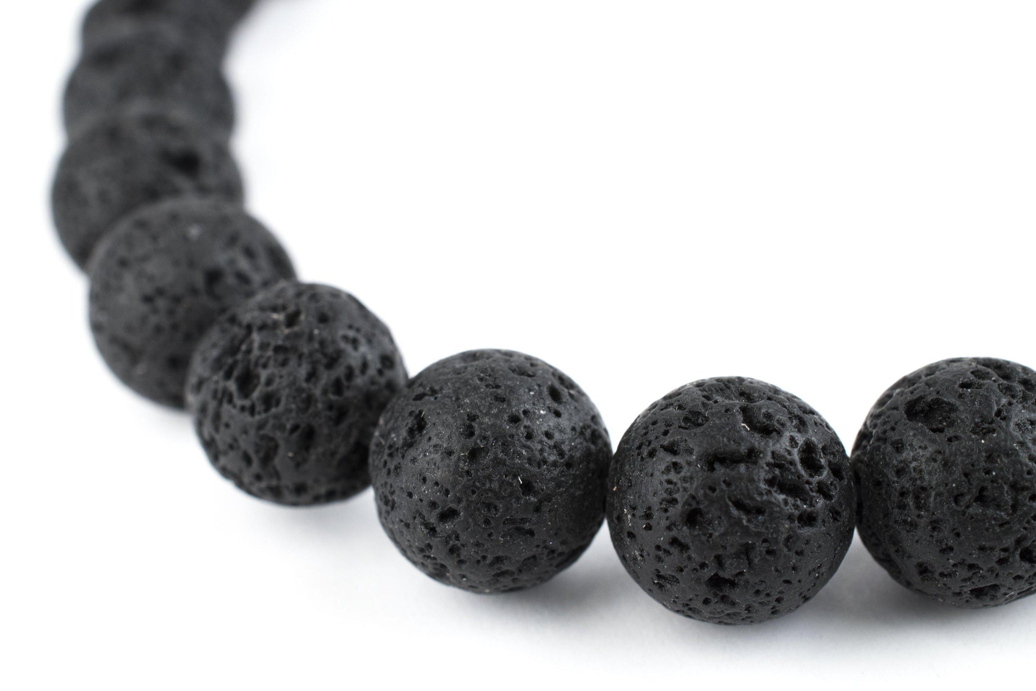 Black Volcanic Lava Beads (12mm) — The Bead Chest